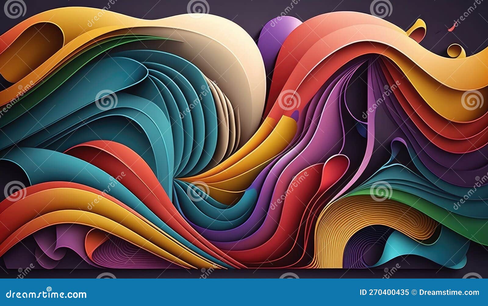 Multi Color Mixed . Many Lines Abstract Stock Illustration ...