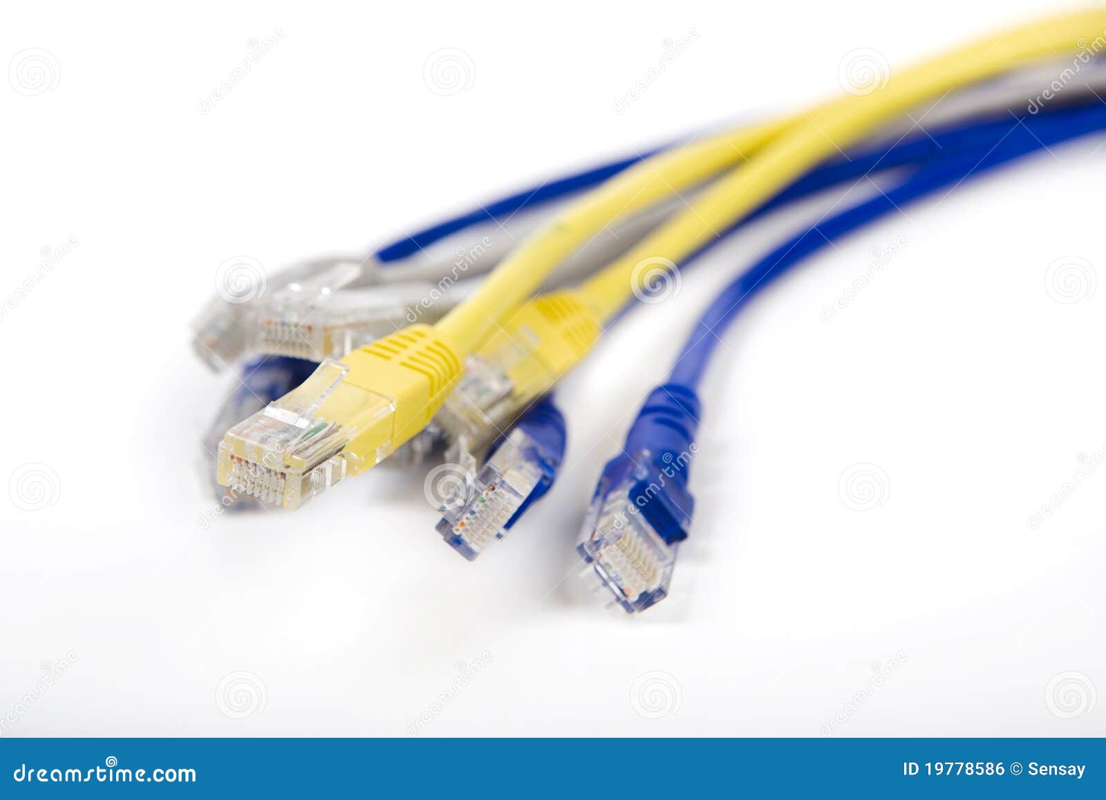 Multi color network cables stock photo. Image of communications - 19778586