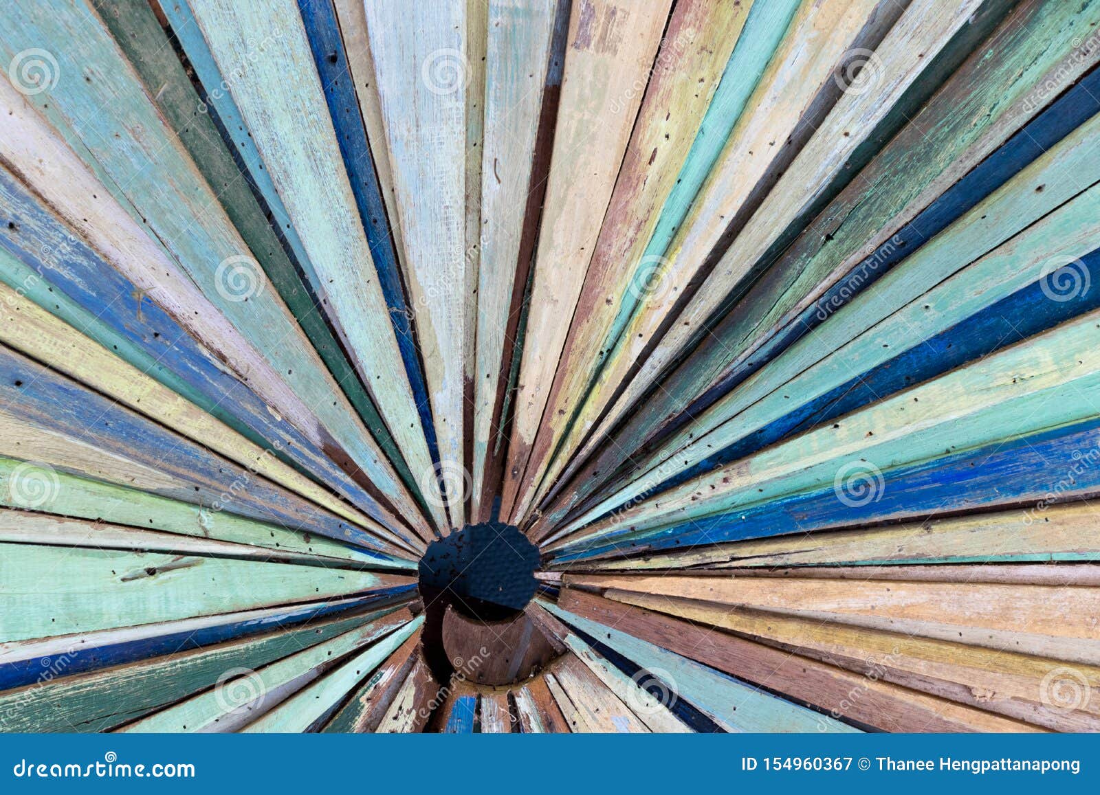 Multi Color of Grunge Wood Panel As Radial Shape Background Stock Image ...