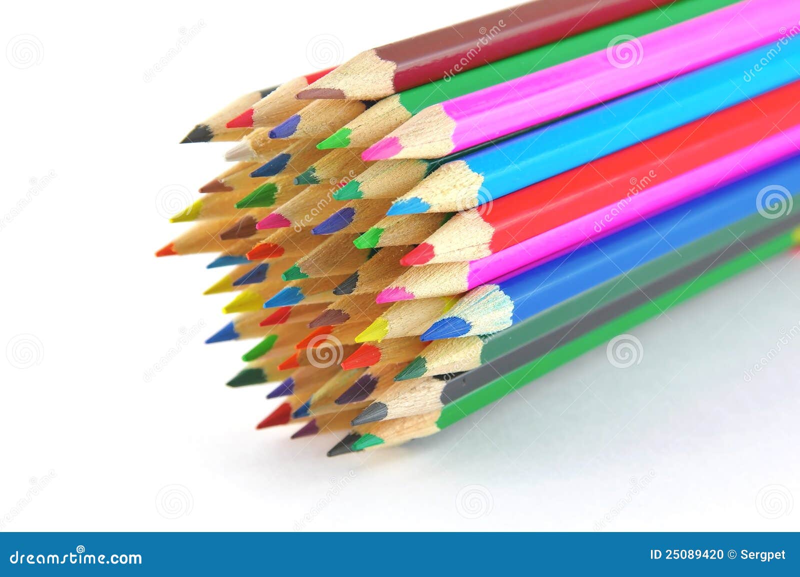 Multi color pencils stock photo. Image of educate, creativity - 25089420