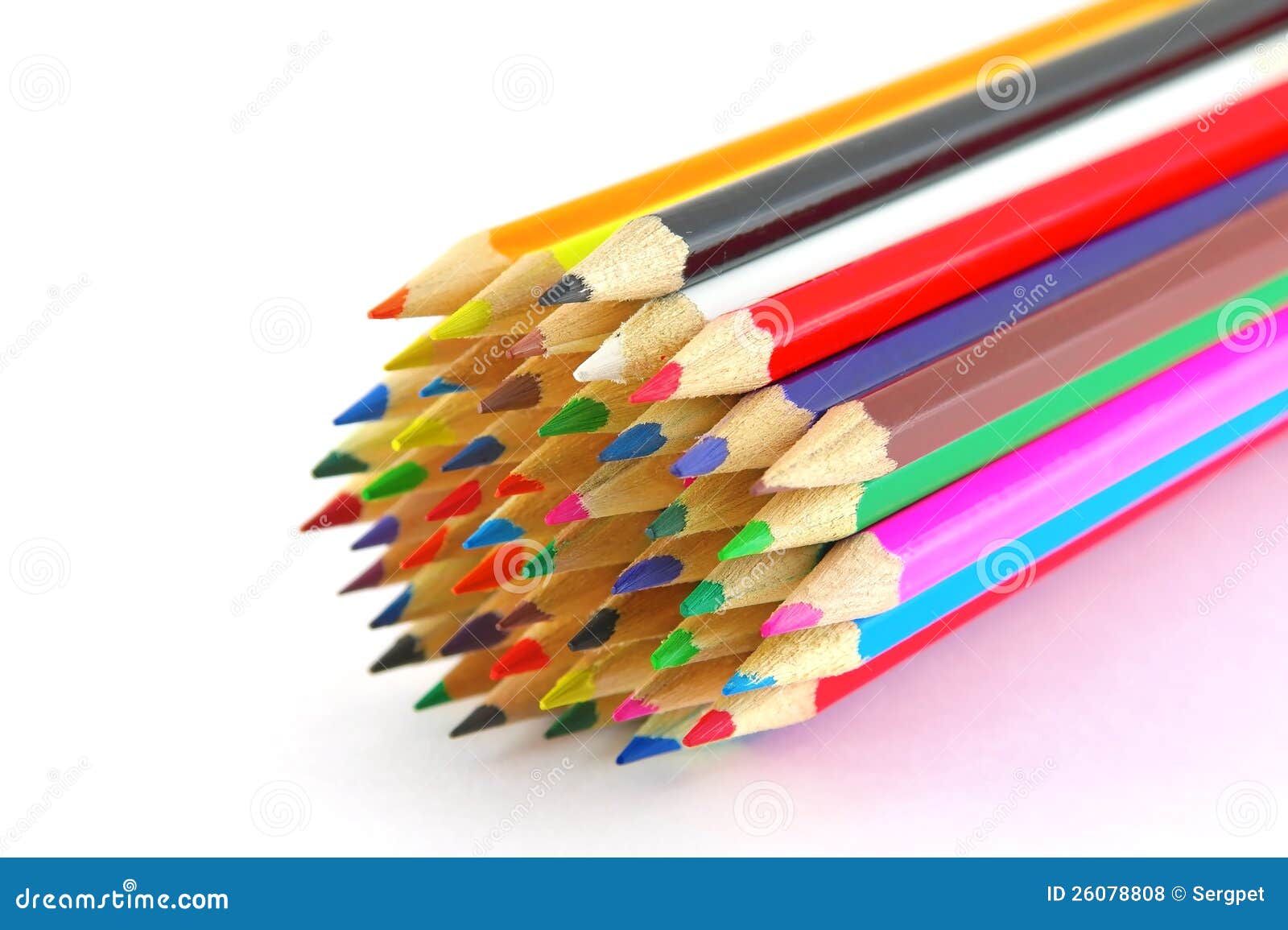 Multi color pencils stock photo. Image of creative, school - 26078808