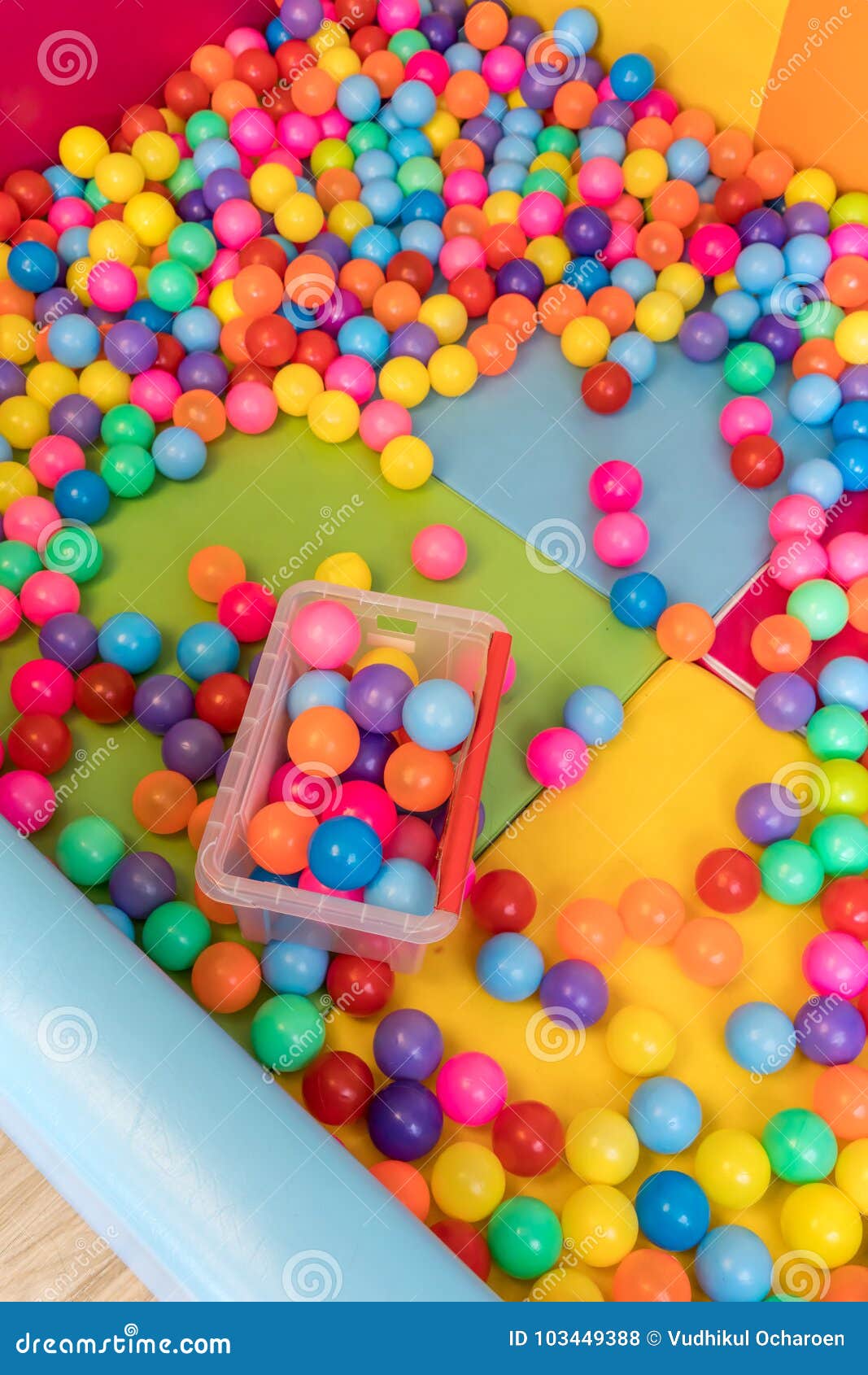 Multi Color Plastic Balls for Texture Stock Photo - Image of ball, blue ...