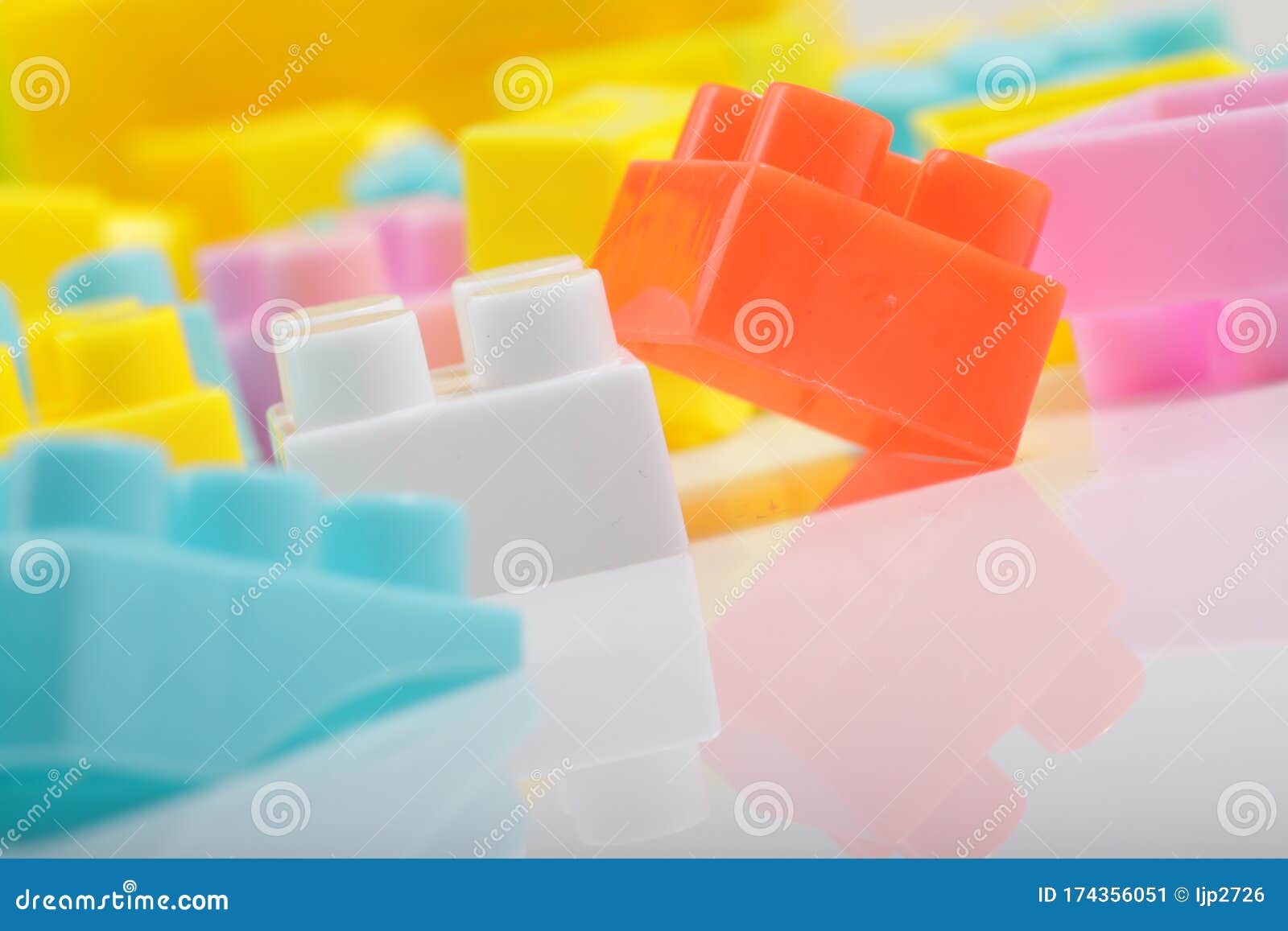 Multi Color Plastic Bricks Toys for Kids Stock Image - Image of ...