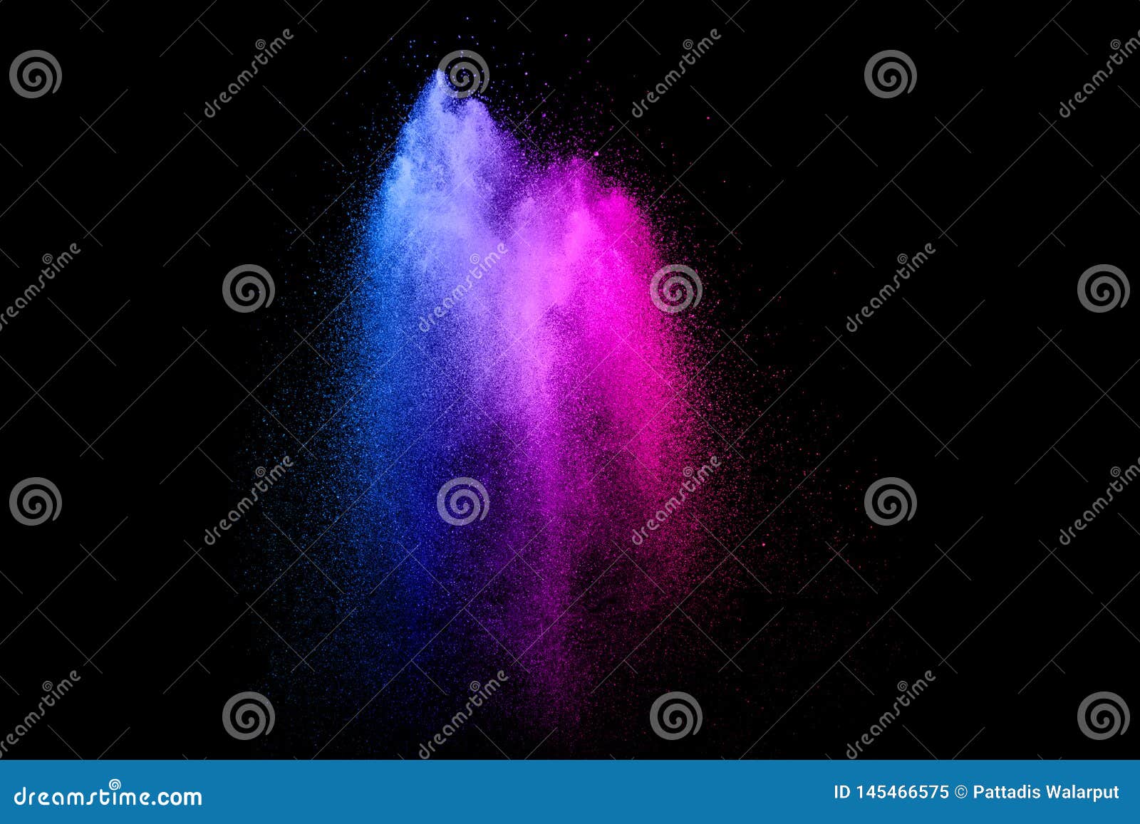 Multi Color Powder Explosion on Black Background Stock Image - Image of ...