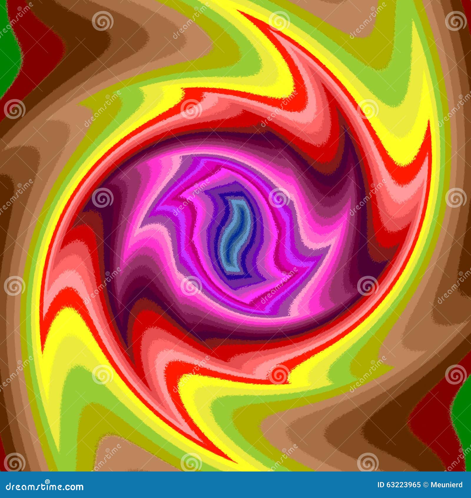 Multi Color Psychedelic Spiral Stock Illustration - Illustration of ...