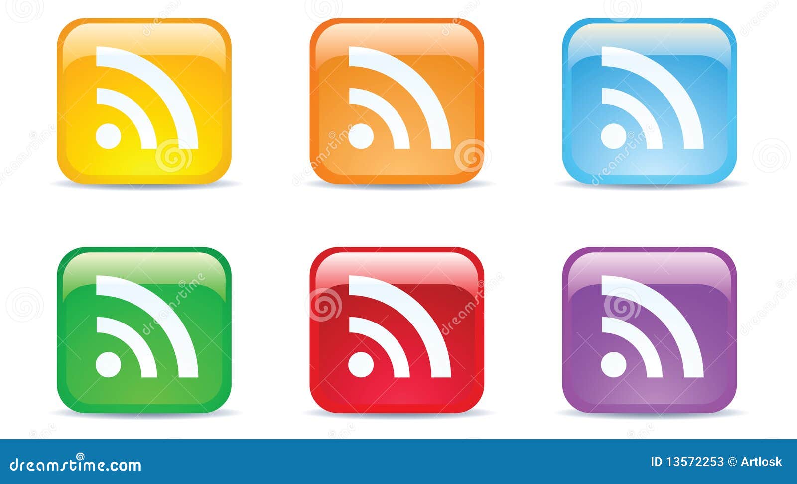 Multi Color RSS stock vector. Illustration of equipment - 13572253