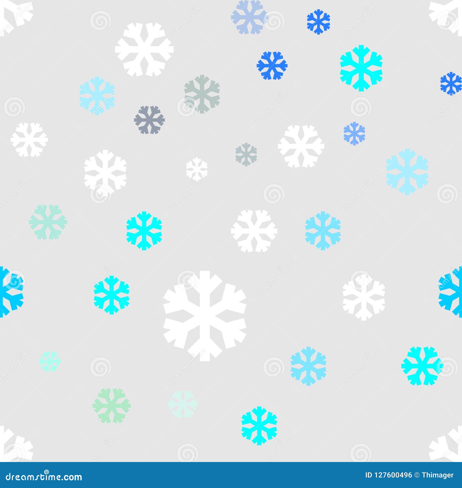 Multi-color Snowflakes Symbol Pattern on Grey Background. Stock ...