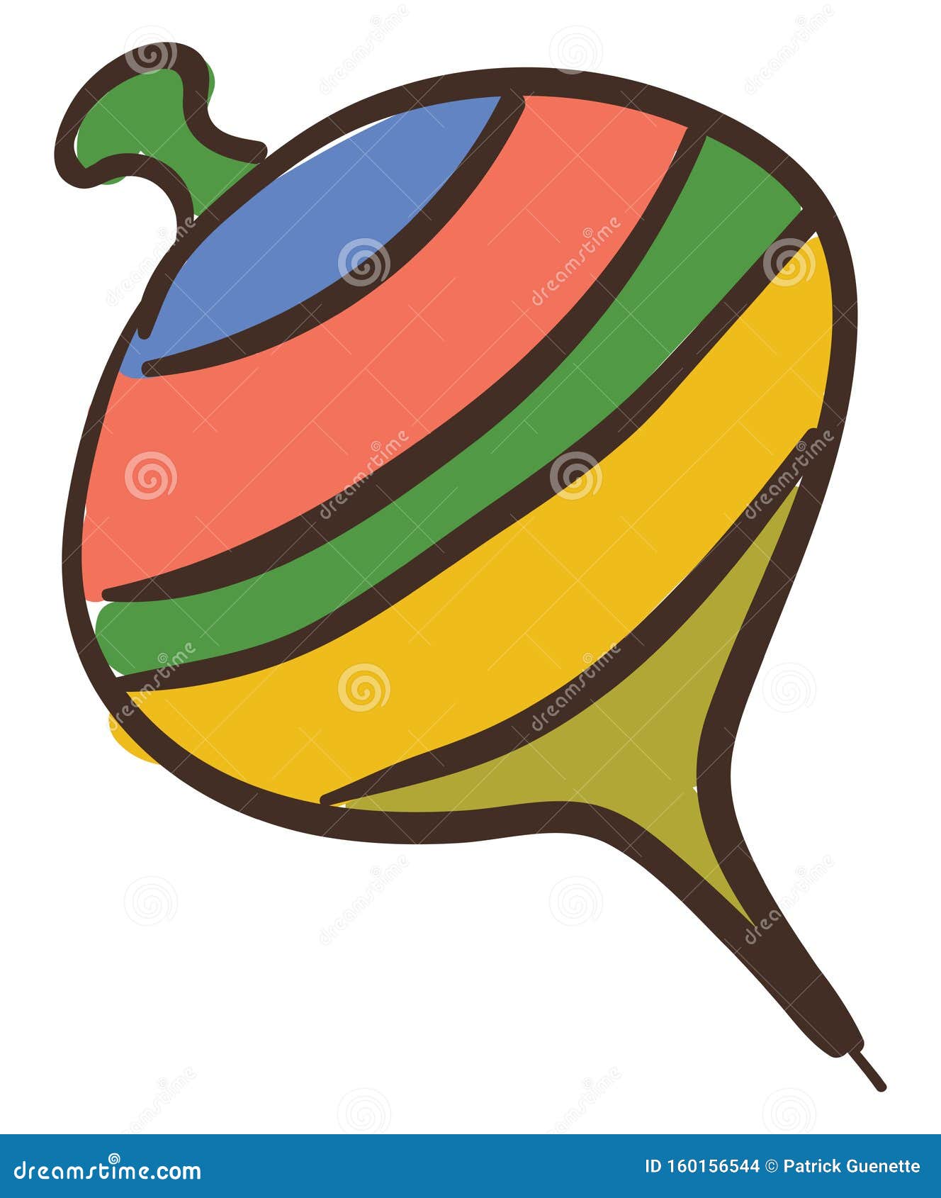 Multi-color Spinning Top Vector or Color Illustration Stock Vector ...