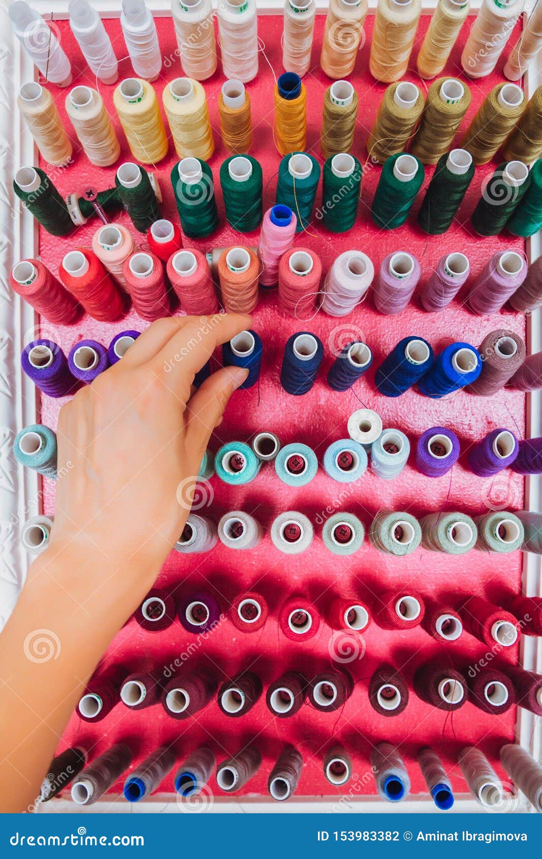 Multi Color Spools of Thread Needlework, Sewing, Tailoring and ...