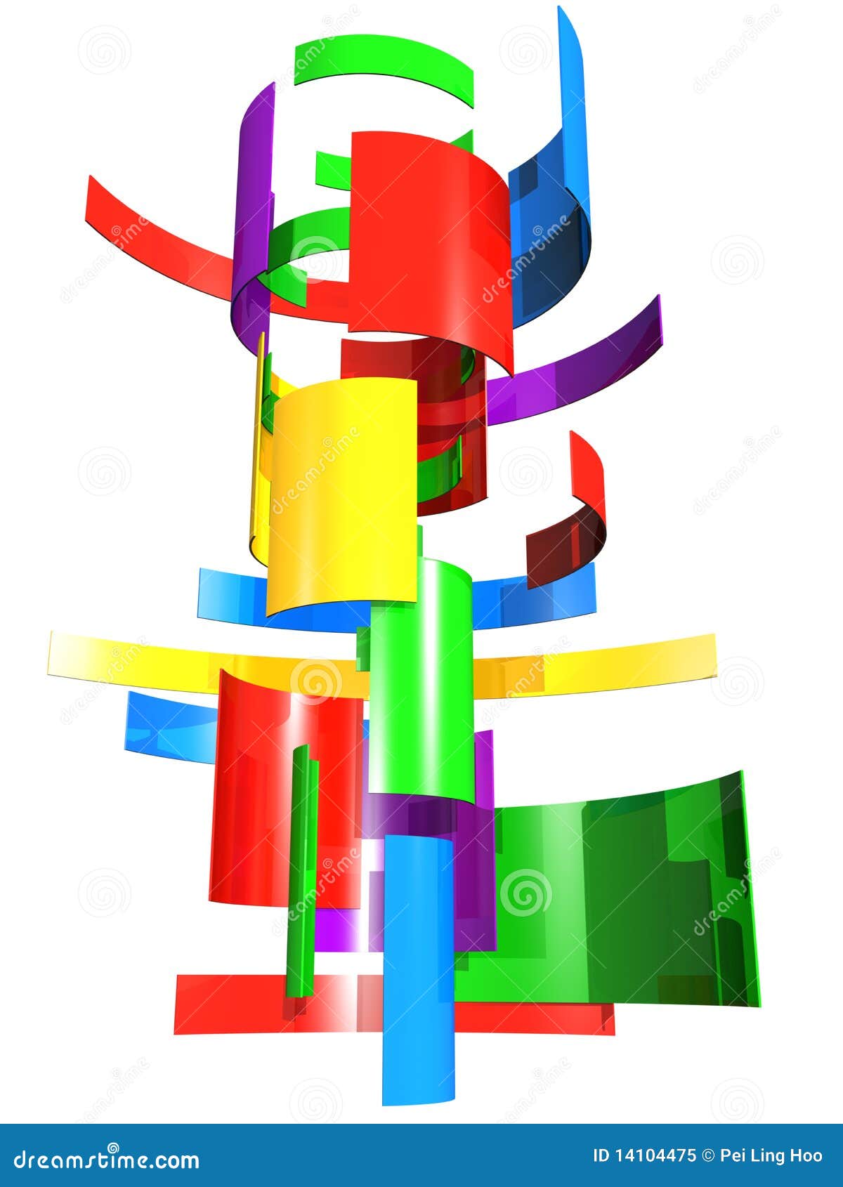 Multi Color Square Pieces Transforming To a Shape Stock Illustration ...