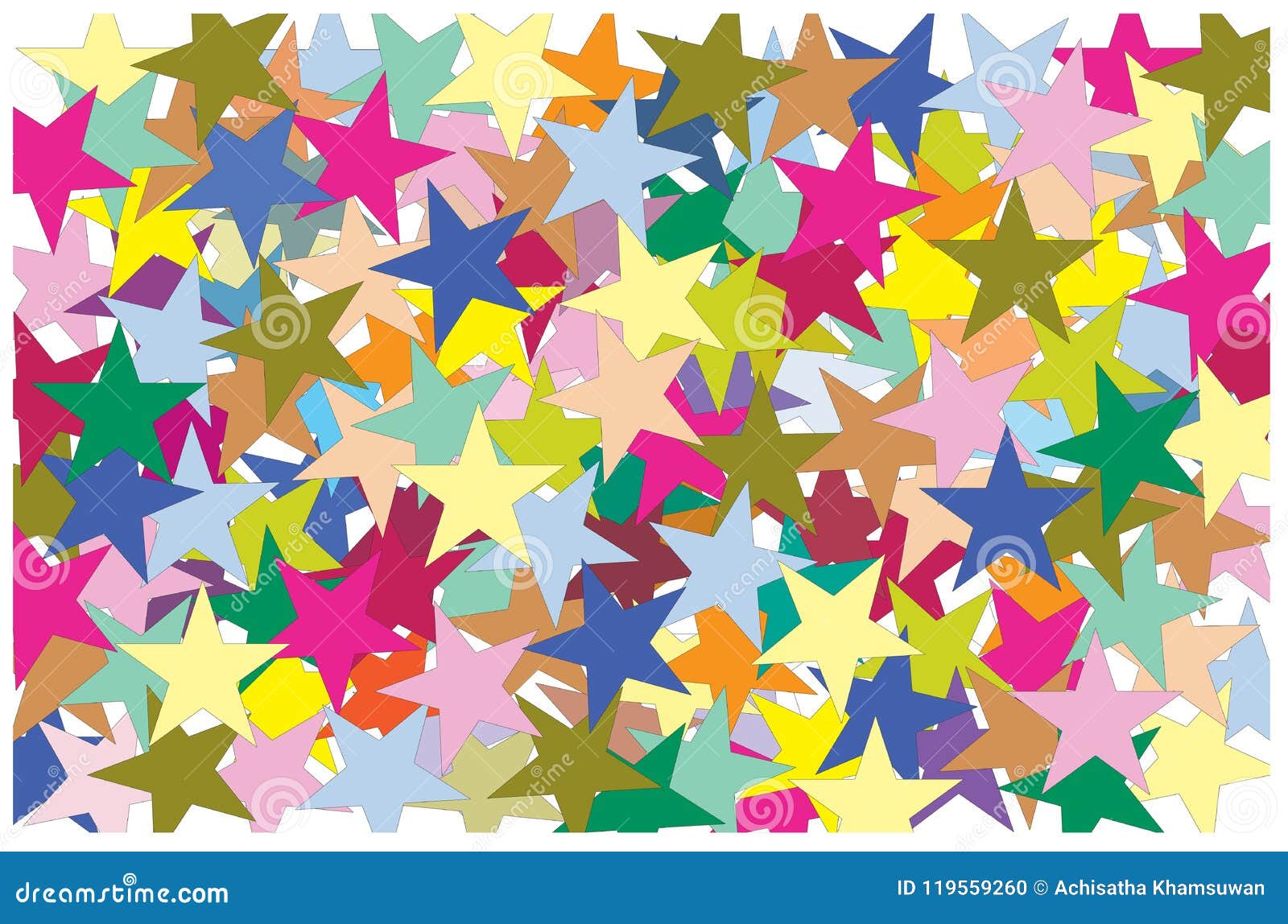 Multi Color of Star Put Overlap To Pattern. Colorful of Geometry Shape ...