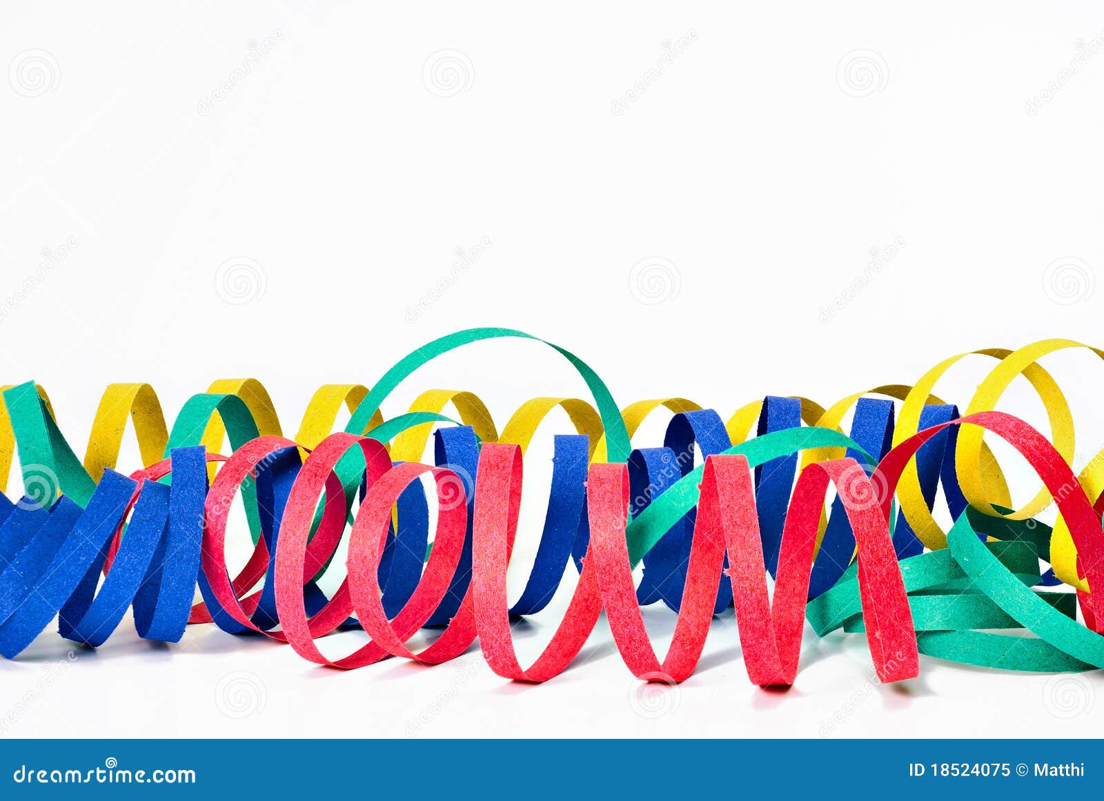 Multi color streamers stock image. Image of yellow, party - 18524075