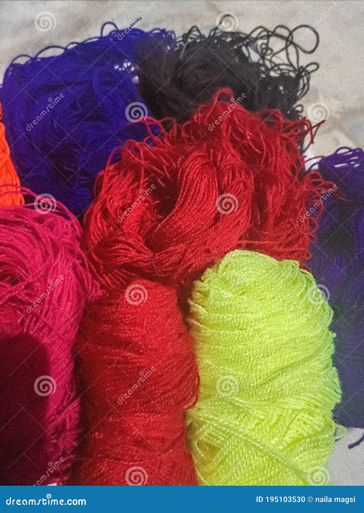 Multi Color Threads Hand and Mechine Embroidery Stock Photo - Image of ...