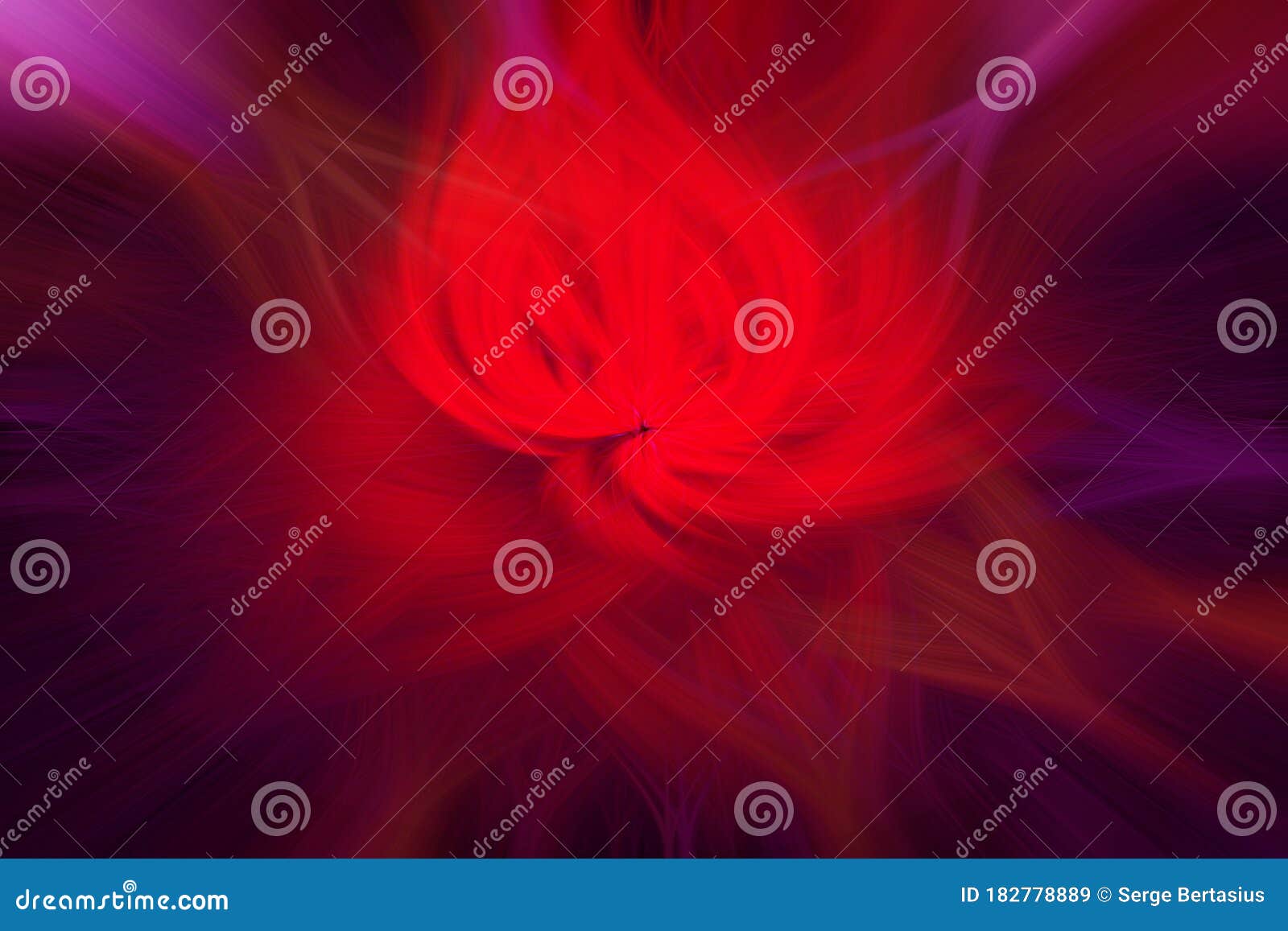 Red Color Twirl On Black Background. Two Twirl Look Like The Eyes. Two ...