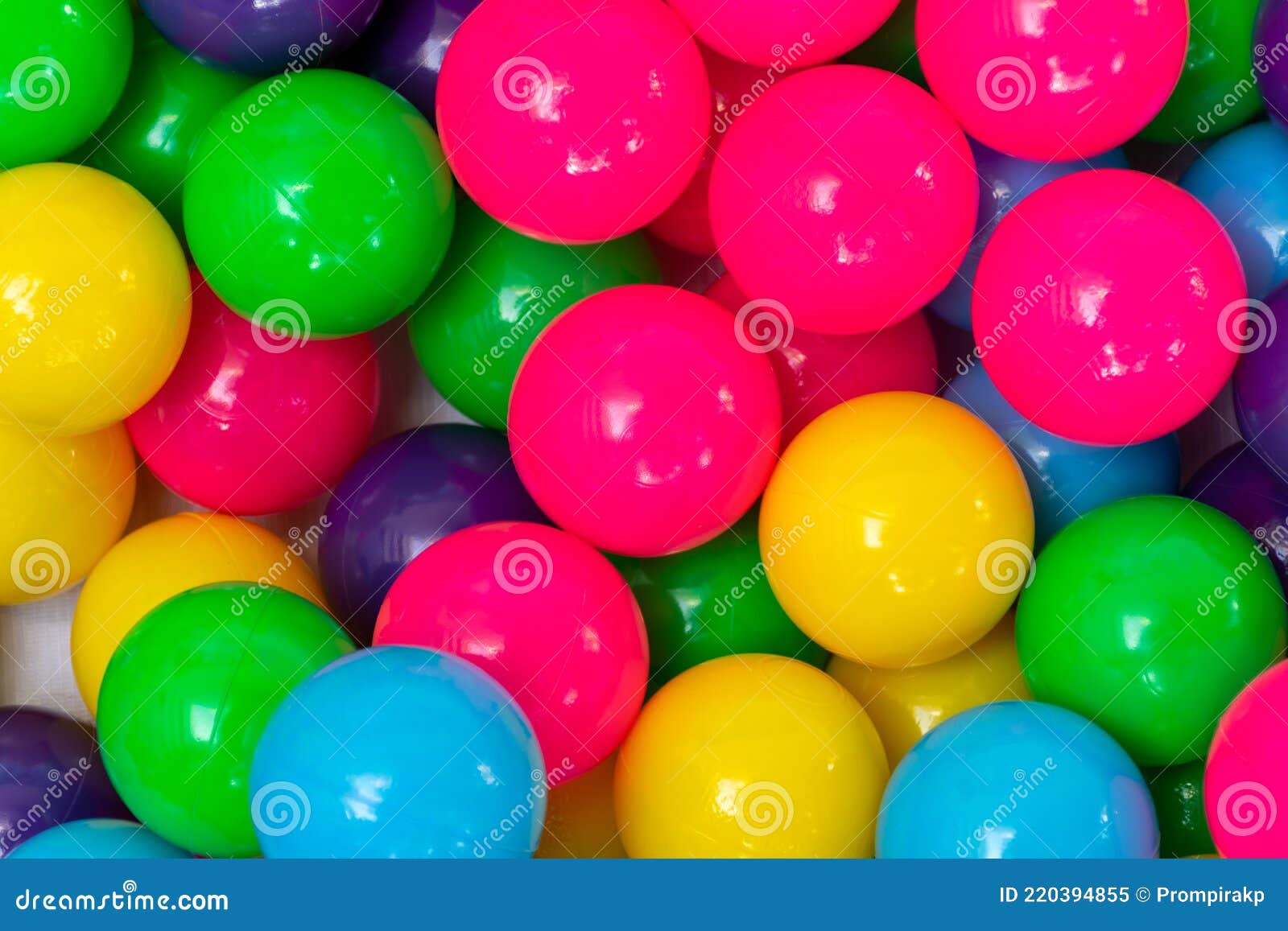 Multi Color Vibrant Plastic Ball in Kids Playing Station Stock Image ...
