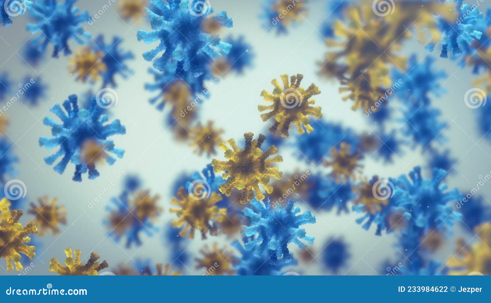 Multi color Virus Cells stock illustration. Illustration of disease ...