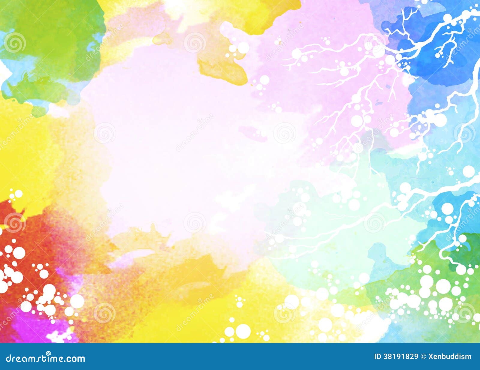 Multi-color Watercolor Background Stock Illustration - Illustration of ...