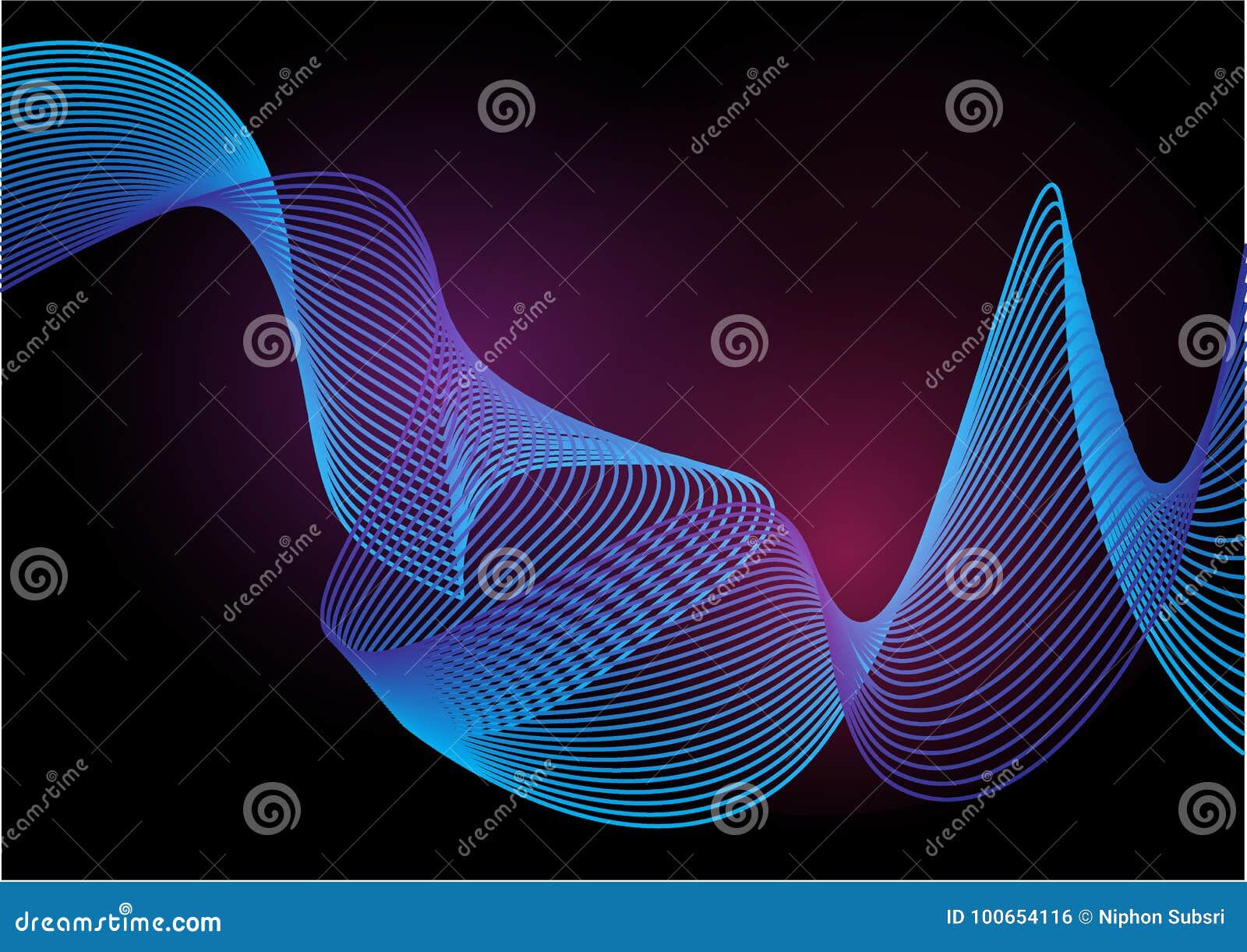 The Multi Color Wave Abstract Background Stock Vector - Illustration of ...