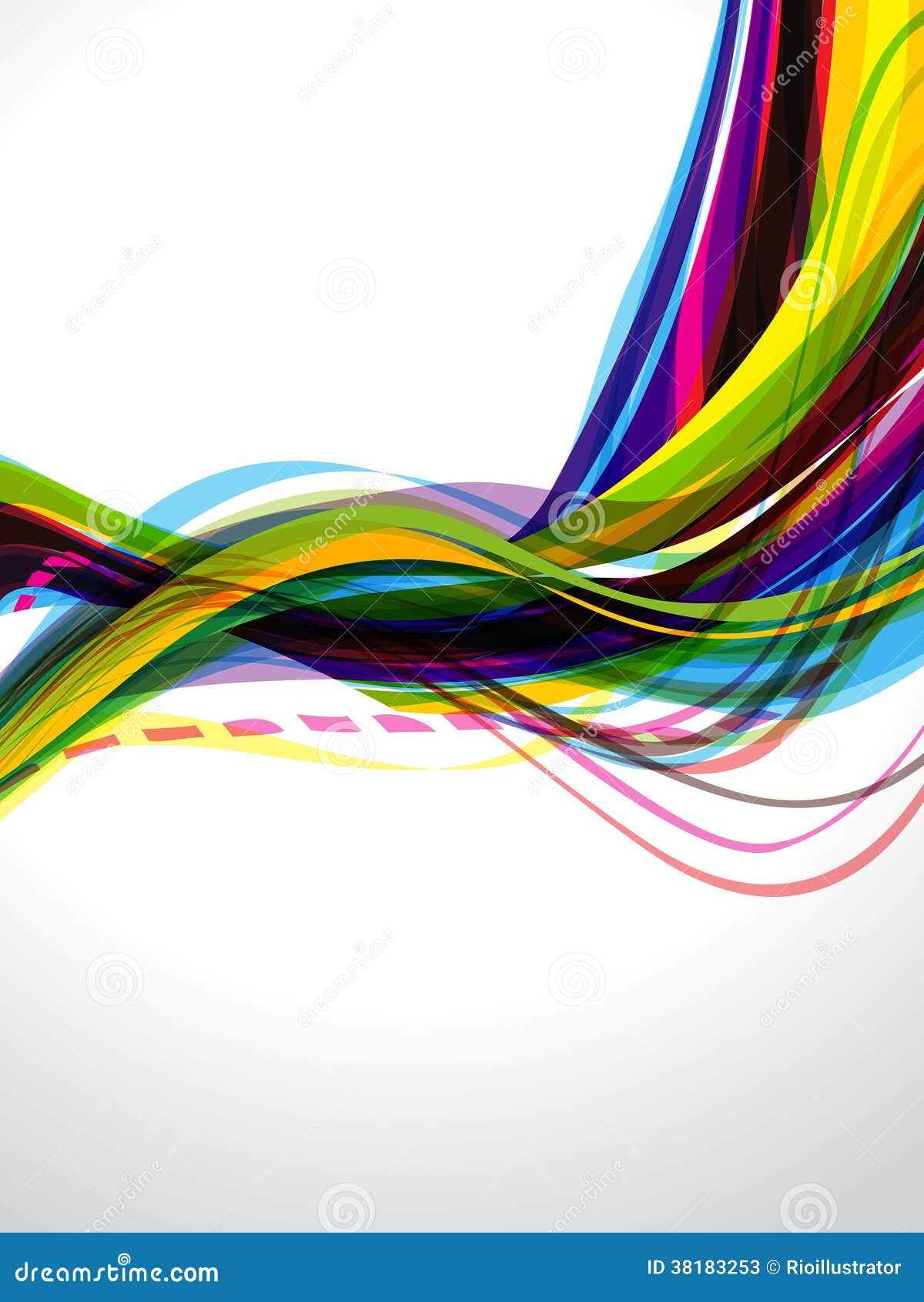 Multi Color Wave Background Stock Vector - Illustration of flow ...