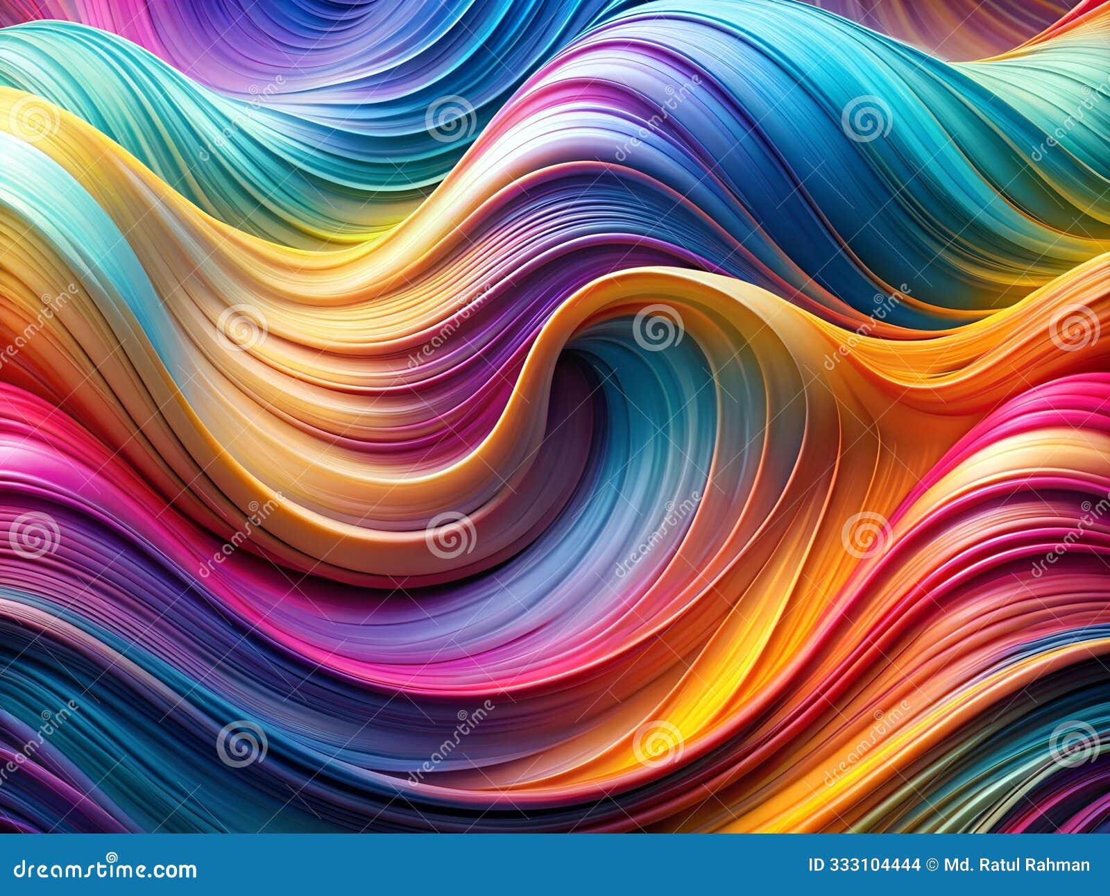 Multi Color Waves Texture Liquid Fluid Rainbow Colorful 3D Abstract ...