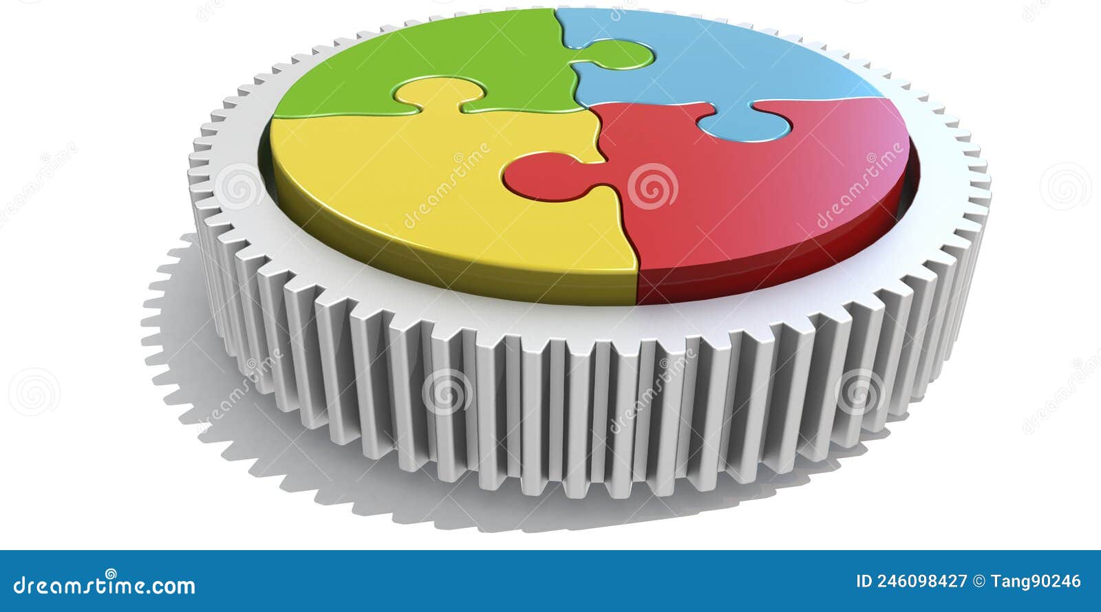 Multi Color Wheel Puzzle Isolated on White Background Stock ...