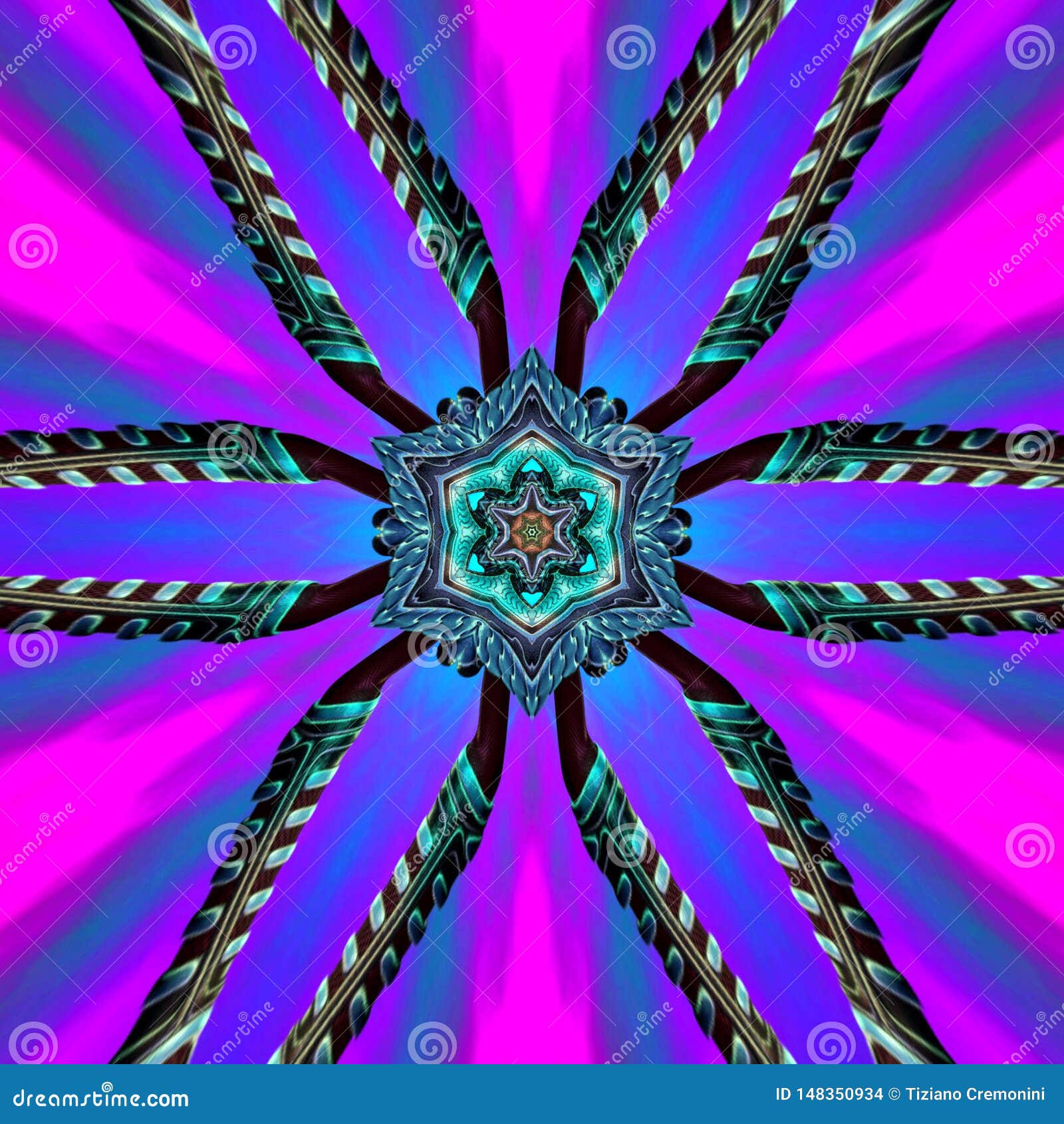 Multi Colored Abstract Background, Blue and Pink Shapes, Digital ...