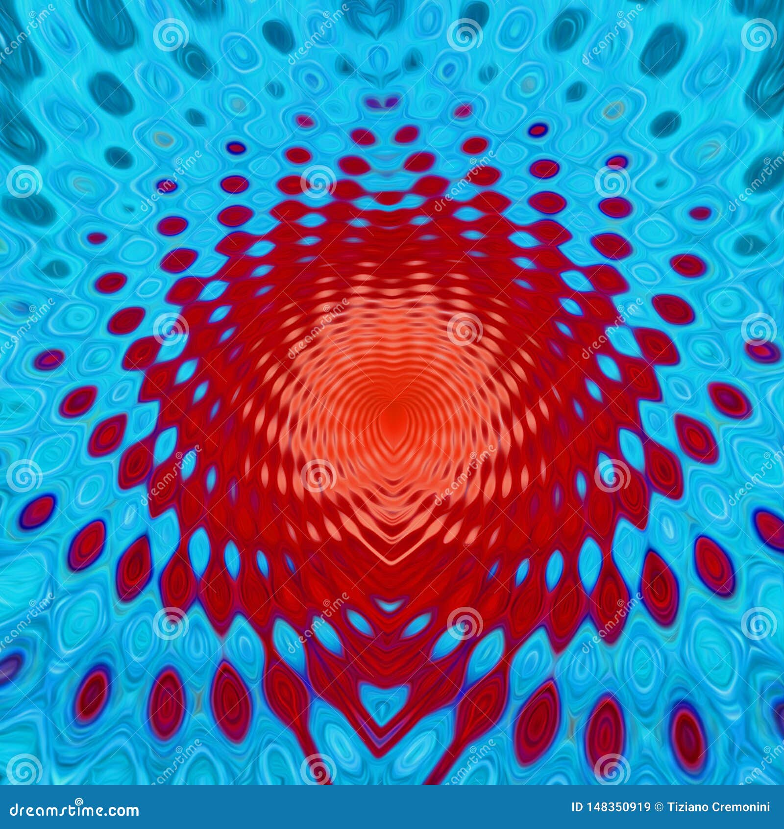 Multi Colored Abstract Background, Blue and Red Shapes, Digital ...