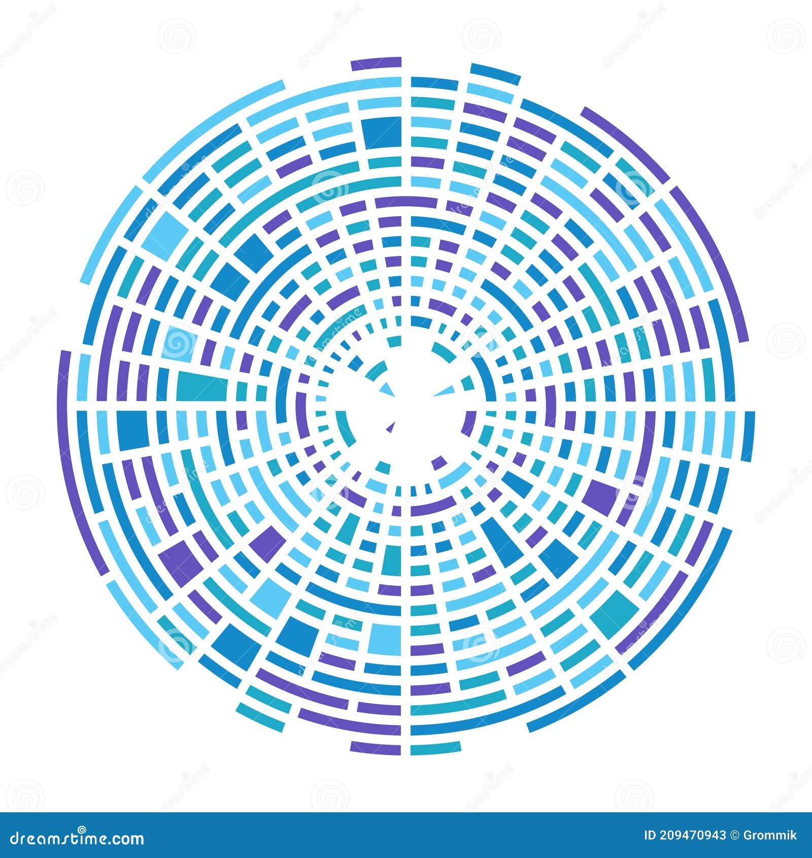 Multi-colored Abstract Circle Divided into Colored Sectors. Vector ...