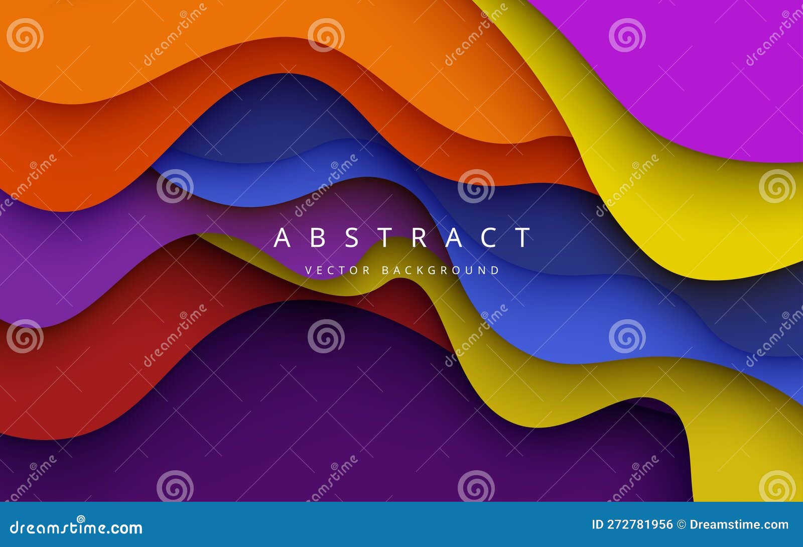 Multi Colored Abstract Colorful Gradient Papercut Overlap Layers ...