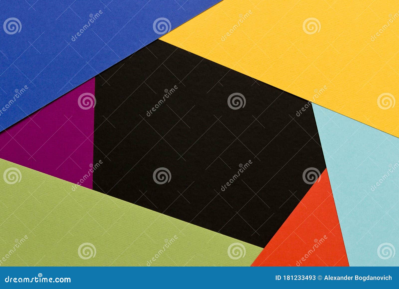 Multi-colored Abstract Geometric Background. Colored Sheets of Paper on ...