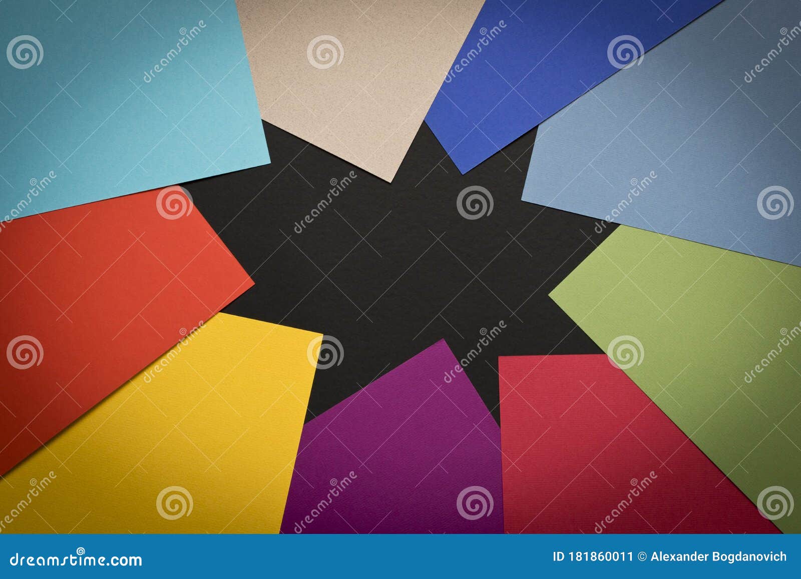 Multi-colored Abstract Geometric Background. Colored Sheets of Paper on ...