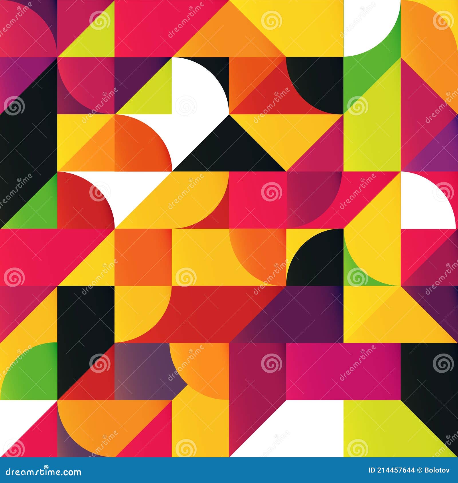 Multi-colored Abstract Geometric Shapes Background. Vector Background ...