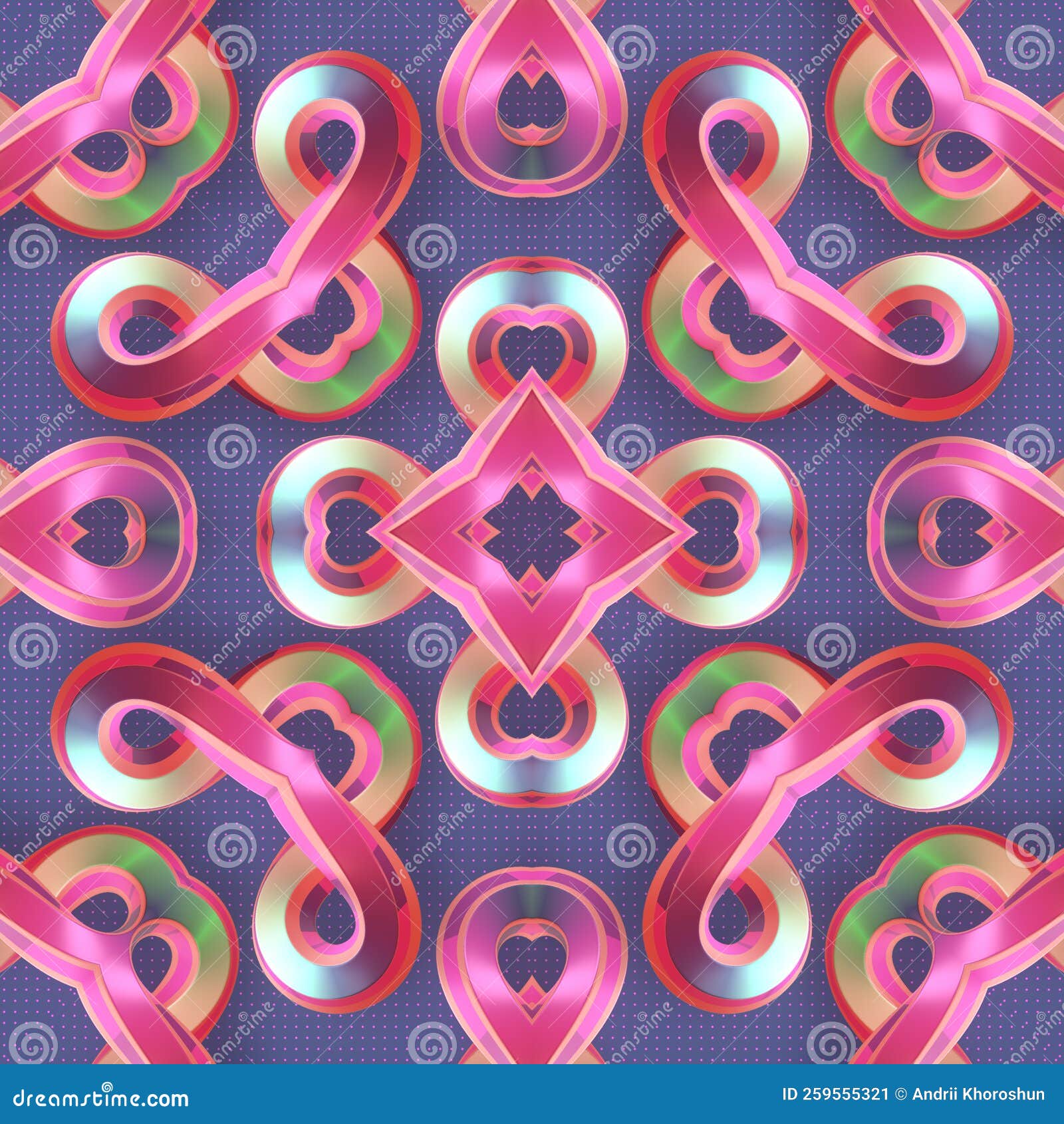 Multi Colored Abstract Magic Shape. Modern Optical Illusion Symbols. 3d ...