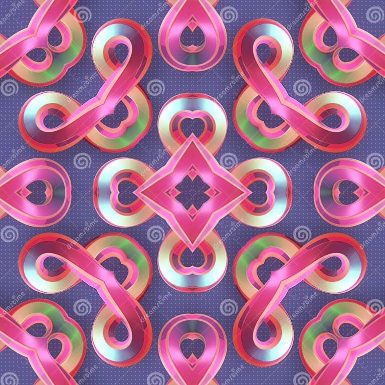 Multi Colored Abstract Magic Shape. Modern Optical Illusion Symbols. 3d ...