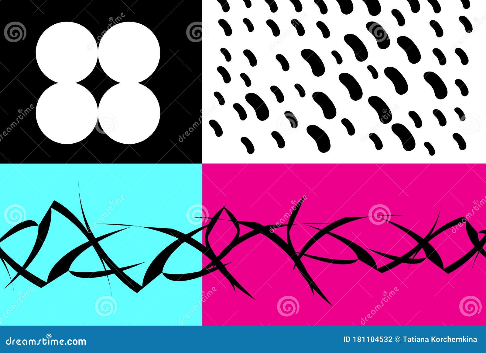 Multi-colored Abstract Pattern of Different Geometric Objects Stock ...