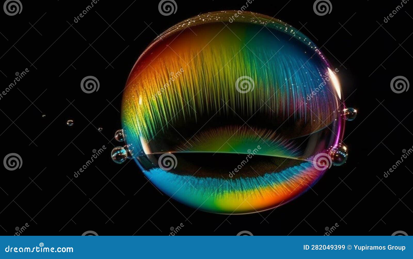 Multi Colored Abstract Sphere Reflects Vibrant Spectrum of Colors on ...