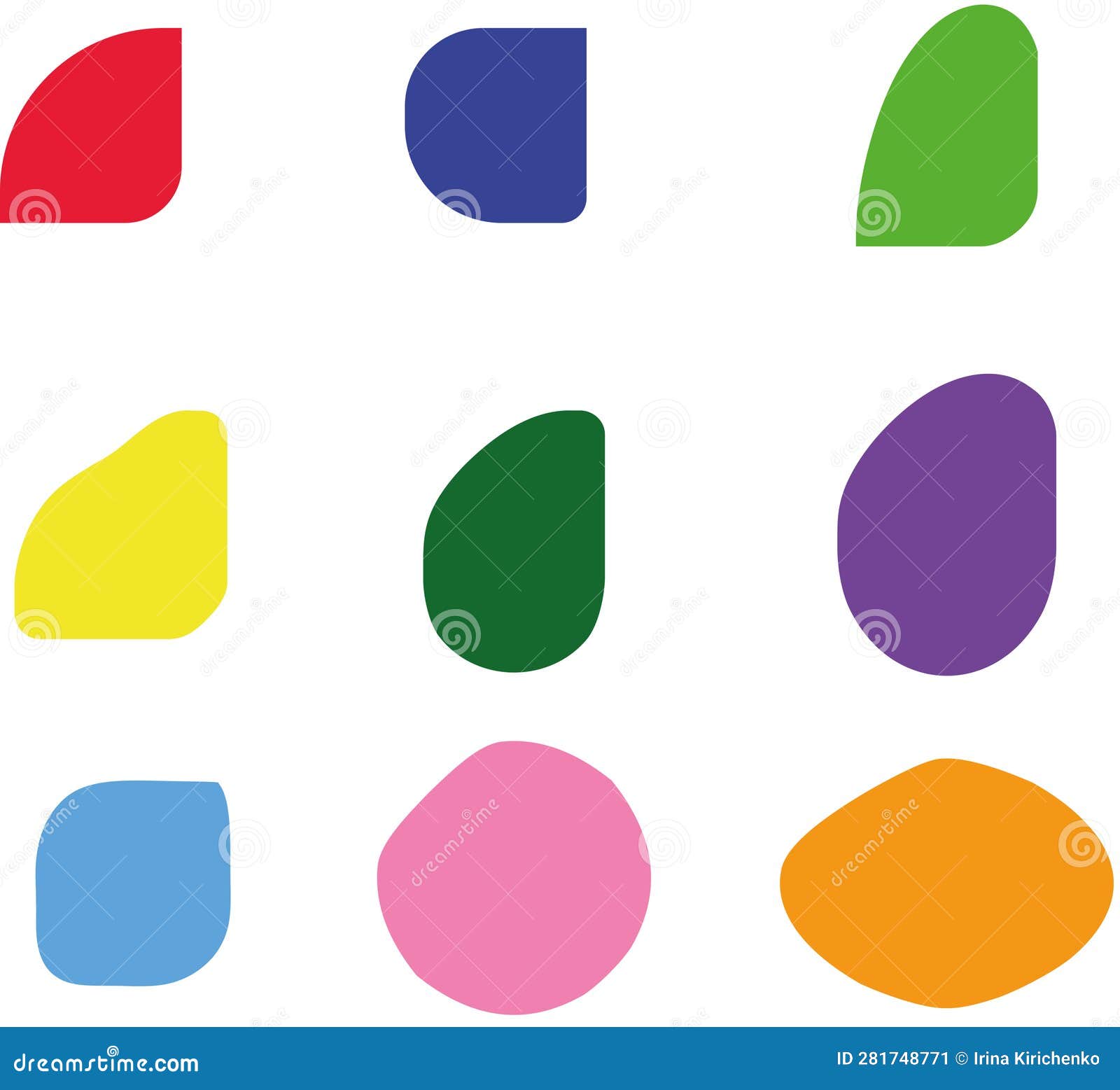 Multicolored Abstract Spots on a Transparent Background Stock Vector ...