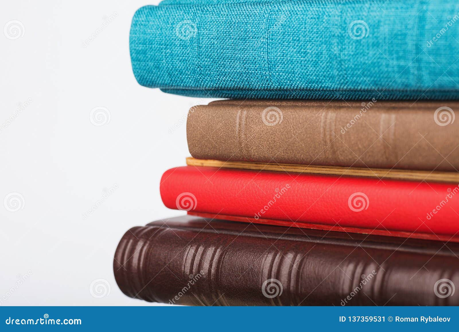 Multi-colored Albums of Different Sizes and Textures Stock Image ...