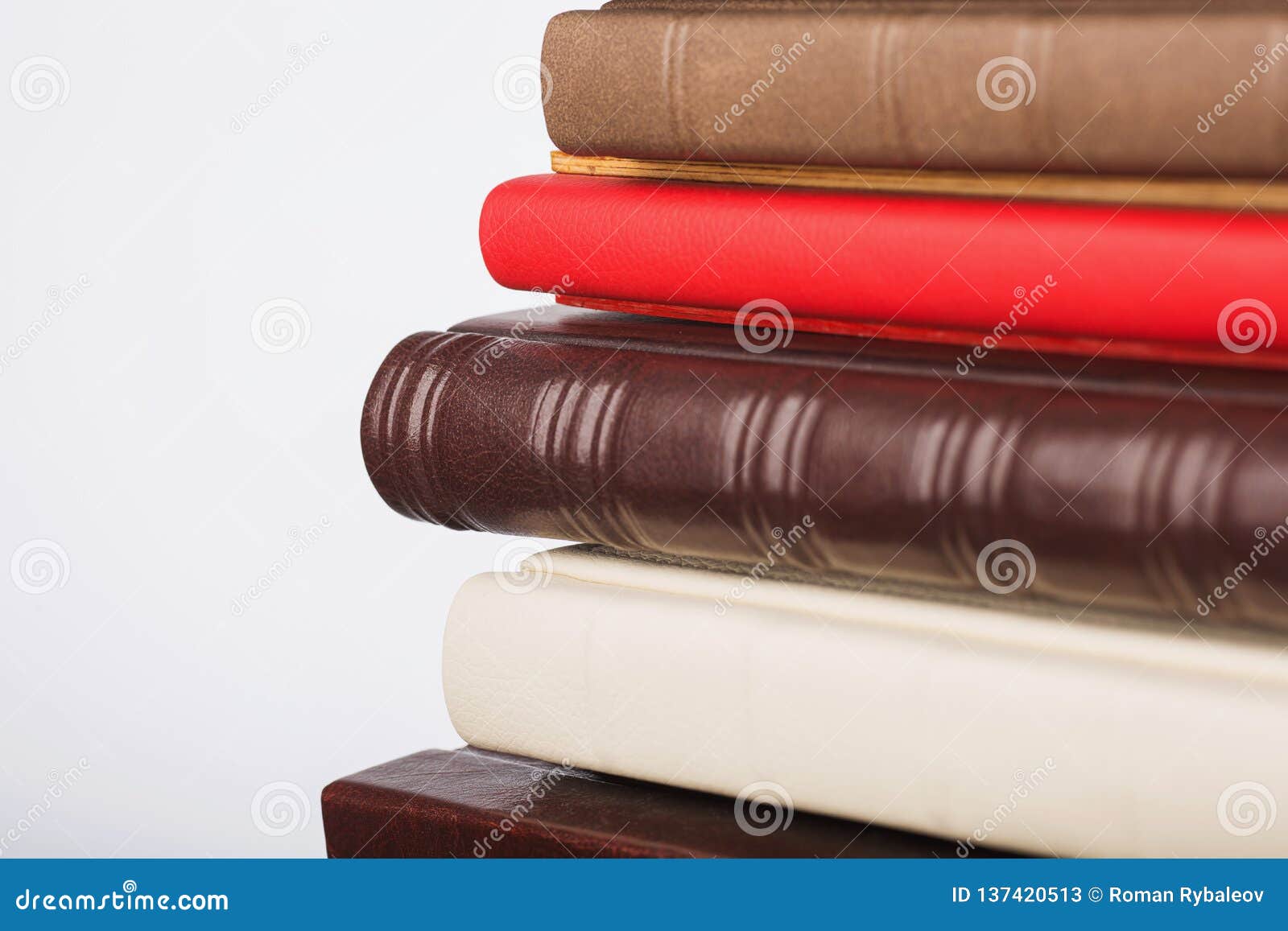 Multi-colored Albums of Different Sizes and Textures Stock Image ...