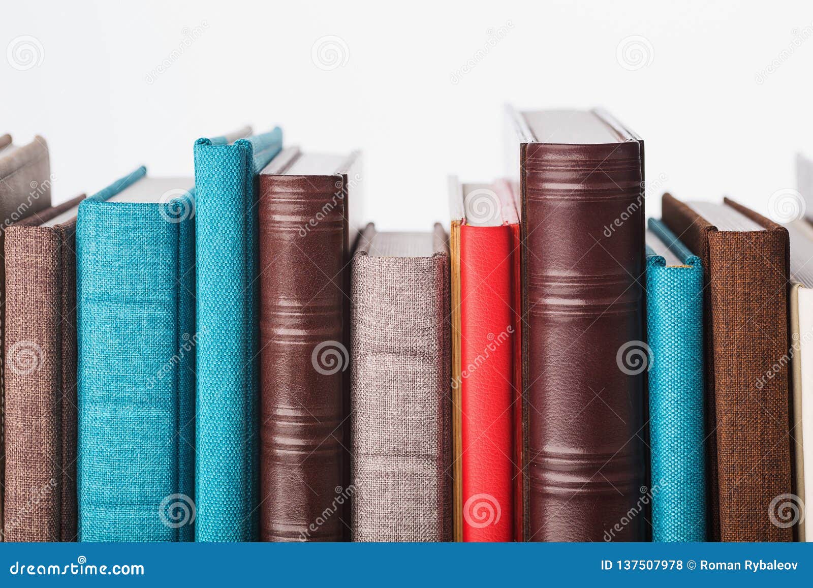 Multi-colored Albums of Different Sizes and Textures Stock Photo ...