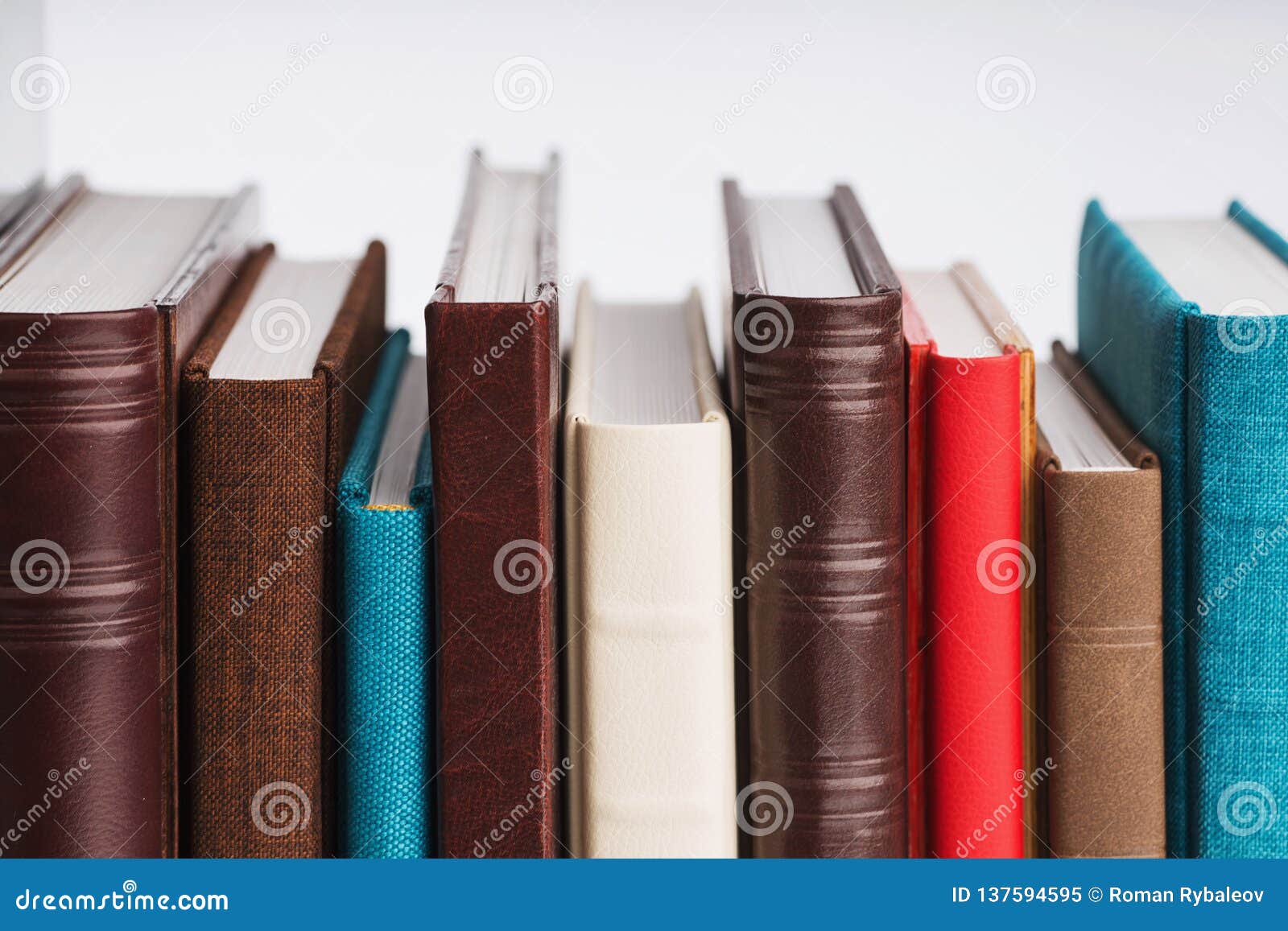 Multi-colored Albums of Different Sizes and Textures Stock Image ...