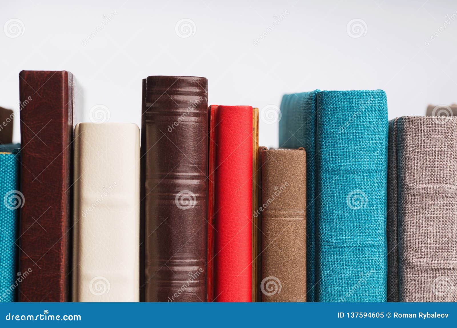 Multi-colored Albums of Different Sizes and Textures Stock Image ...