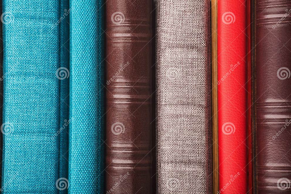 Multi-colored Albums of Different Sizes and Textures Stock Photo ...