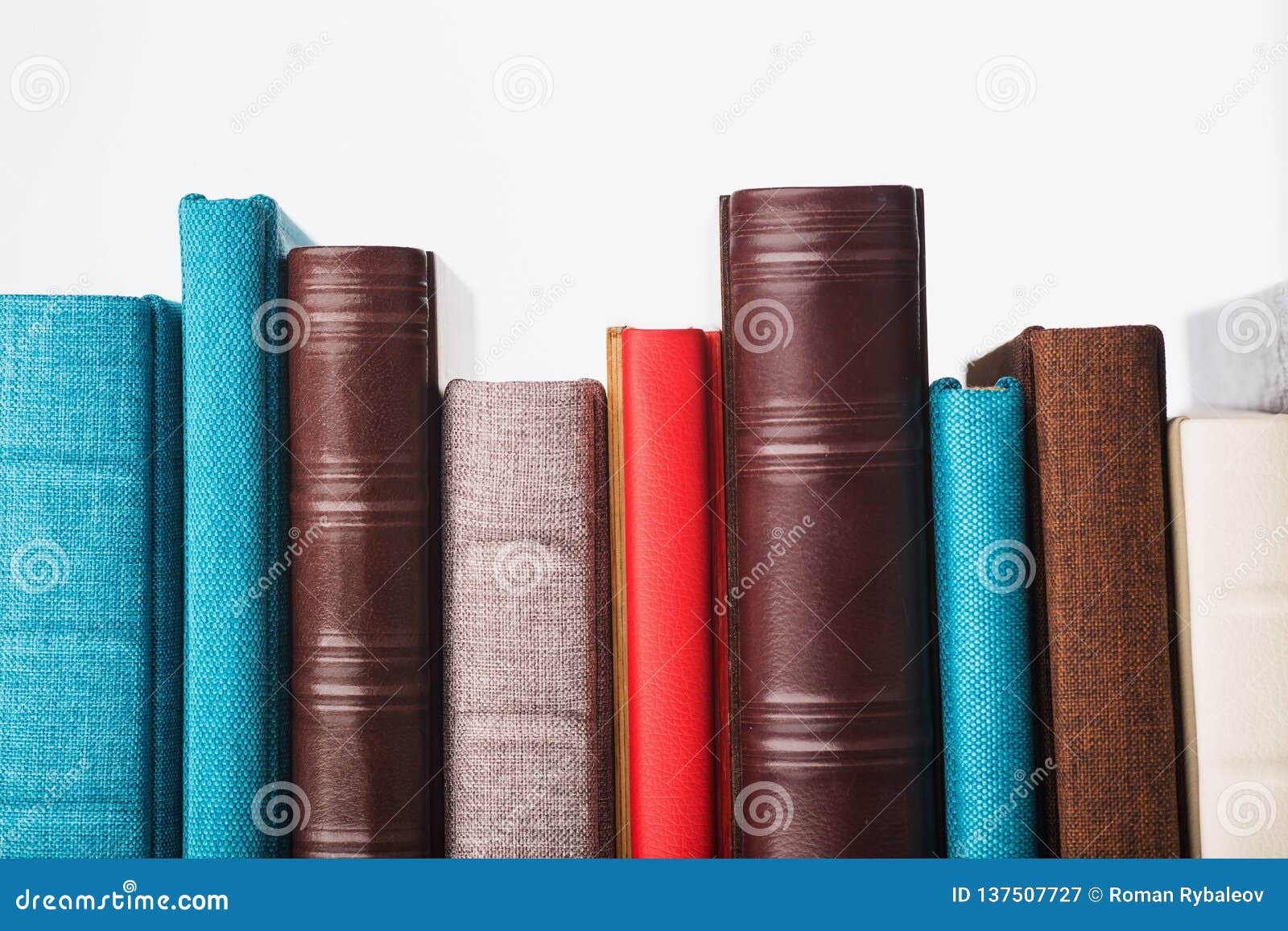 Multi-colored Albums of Different Sizes and Textures Stock Image ...