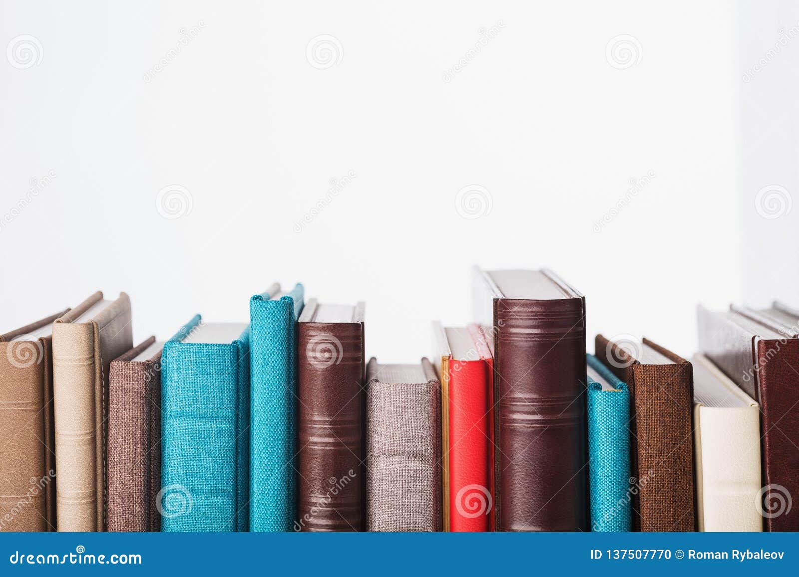 Multi-colored Albums of Different Sizes and Textures Stock Photo ...