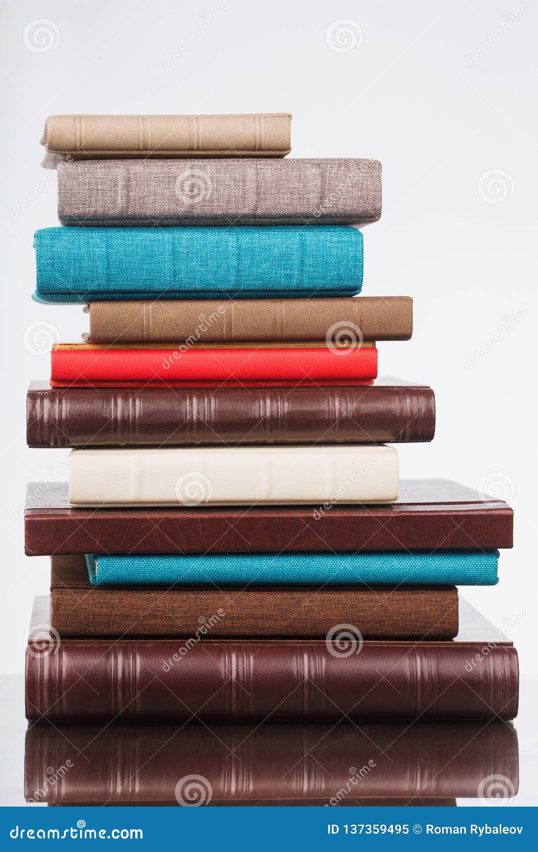 Multi-colored Albums of Different Sizes and Textures Stock Image ...