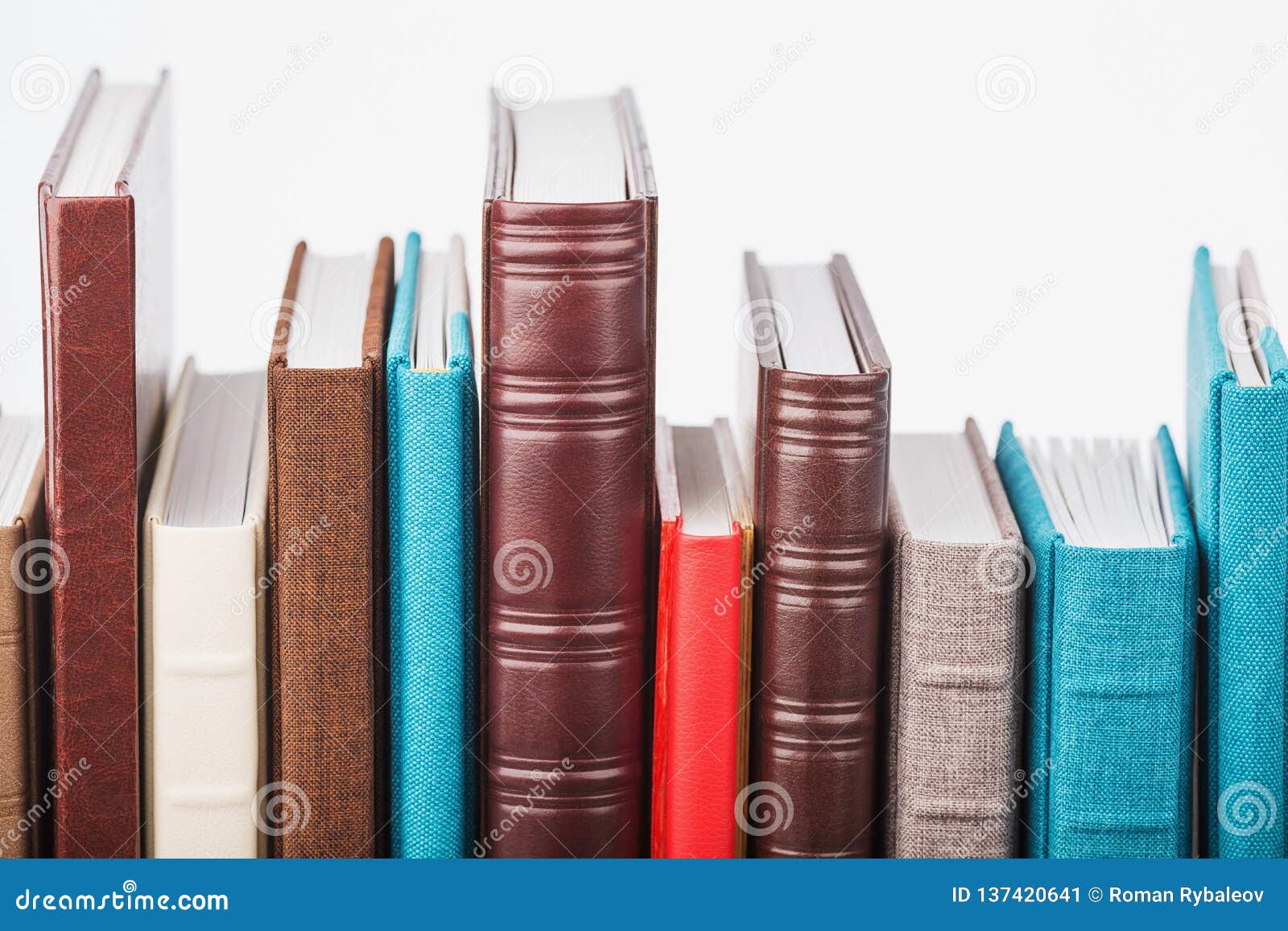 Multi-colored Albums of Different Sizes and Textures Stock Image ...