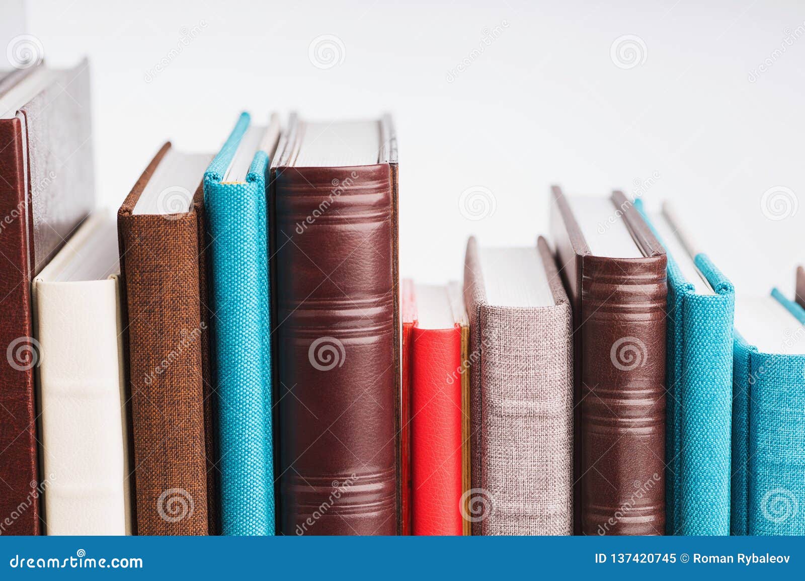 Multi-colored Albums of Different Sizes and Textures Stock Image ...