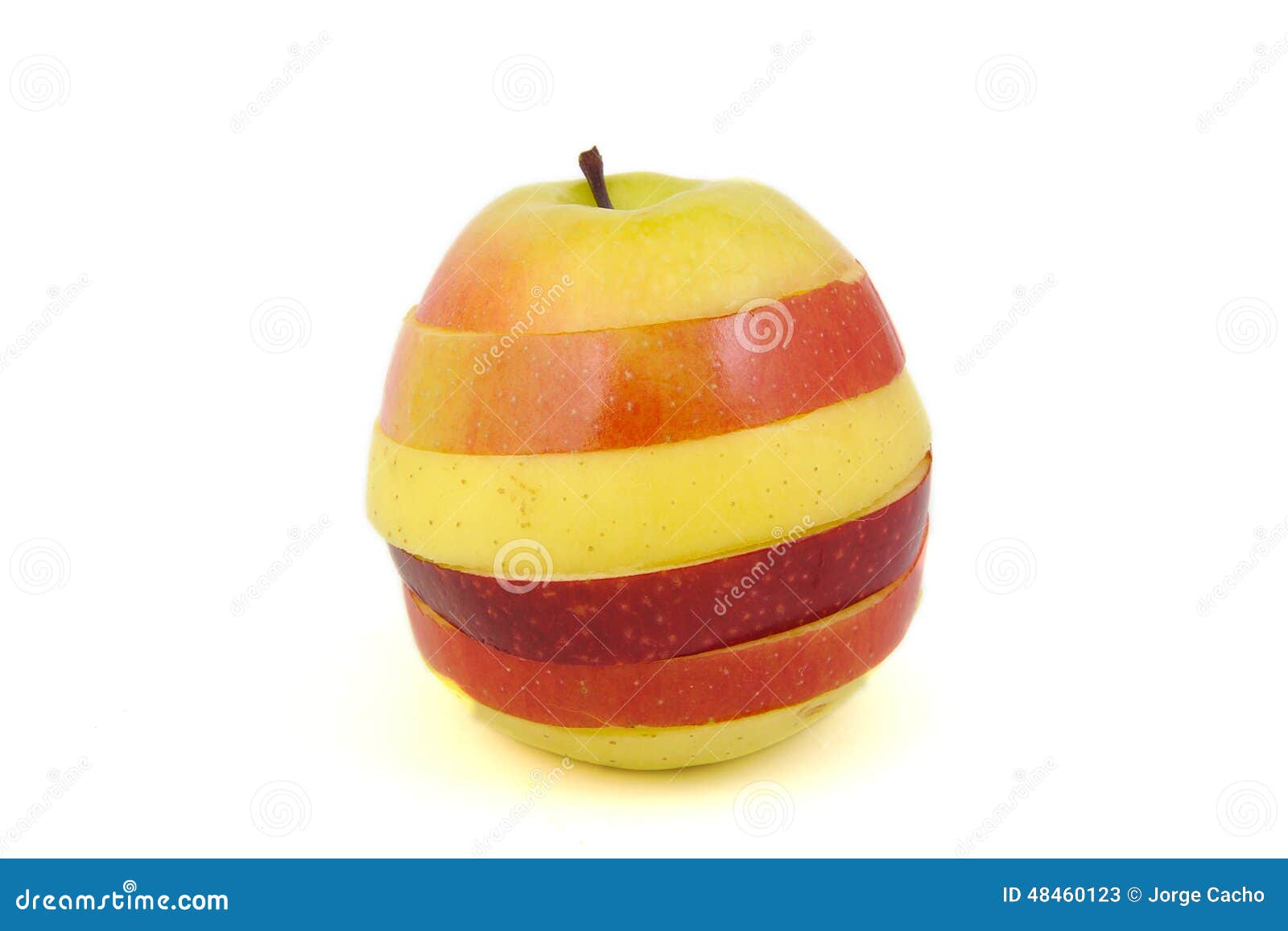 Colored Apple On Blue Background Royalty-Free Stock Photography ...