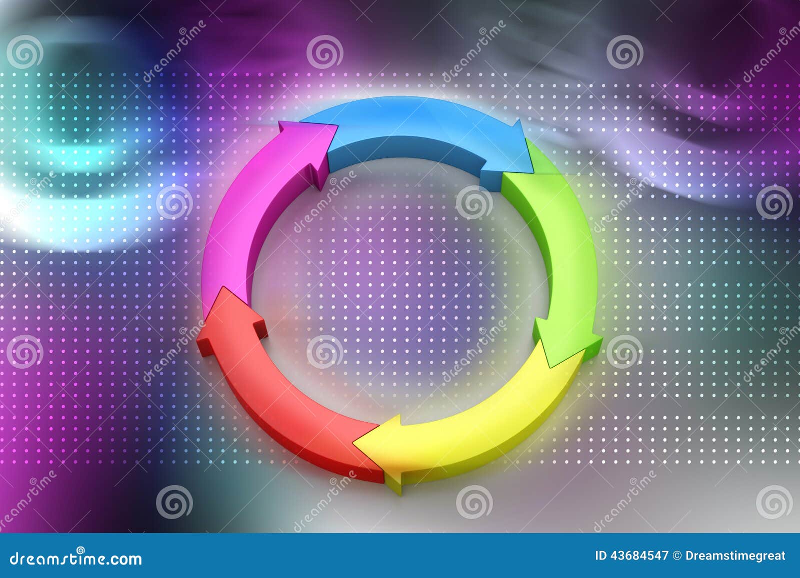 Multi colored arrow circle stock illustration. Illustration of graphic ...